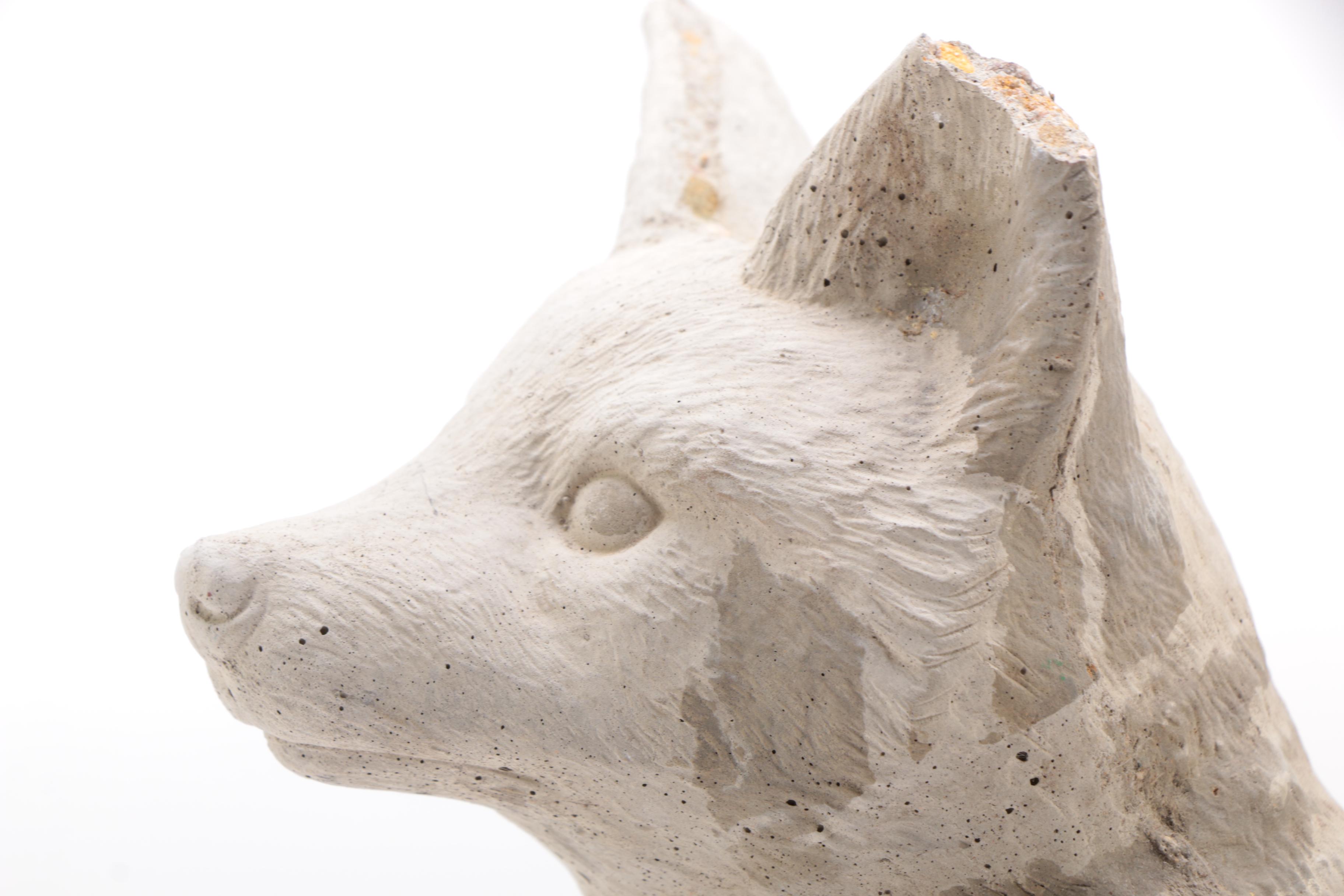 Concrete Fox Garden Statue | EBTH