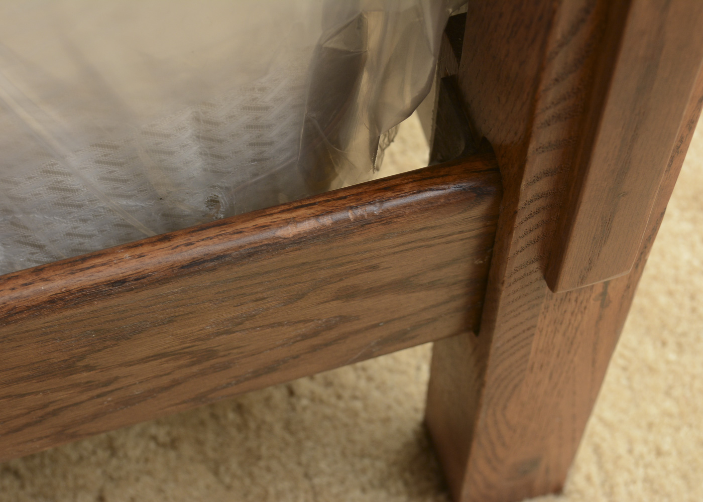 Mission Style Oak Queen Bed Frame | EBTH