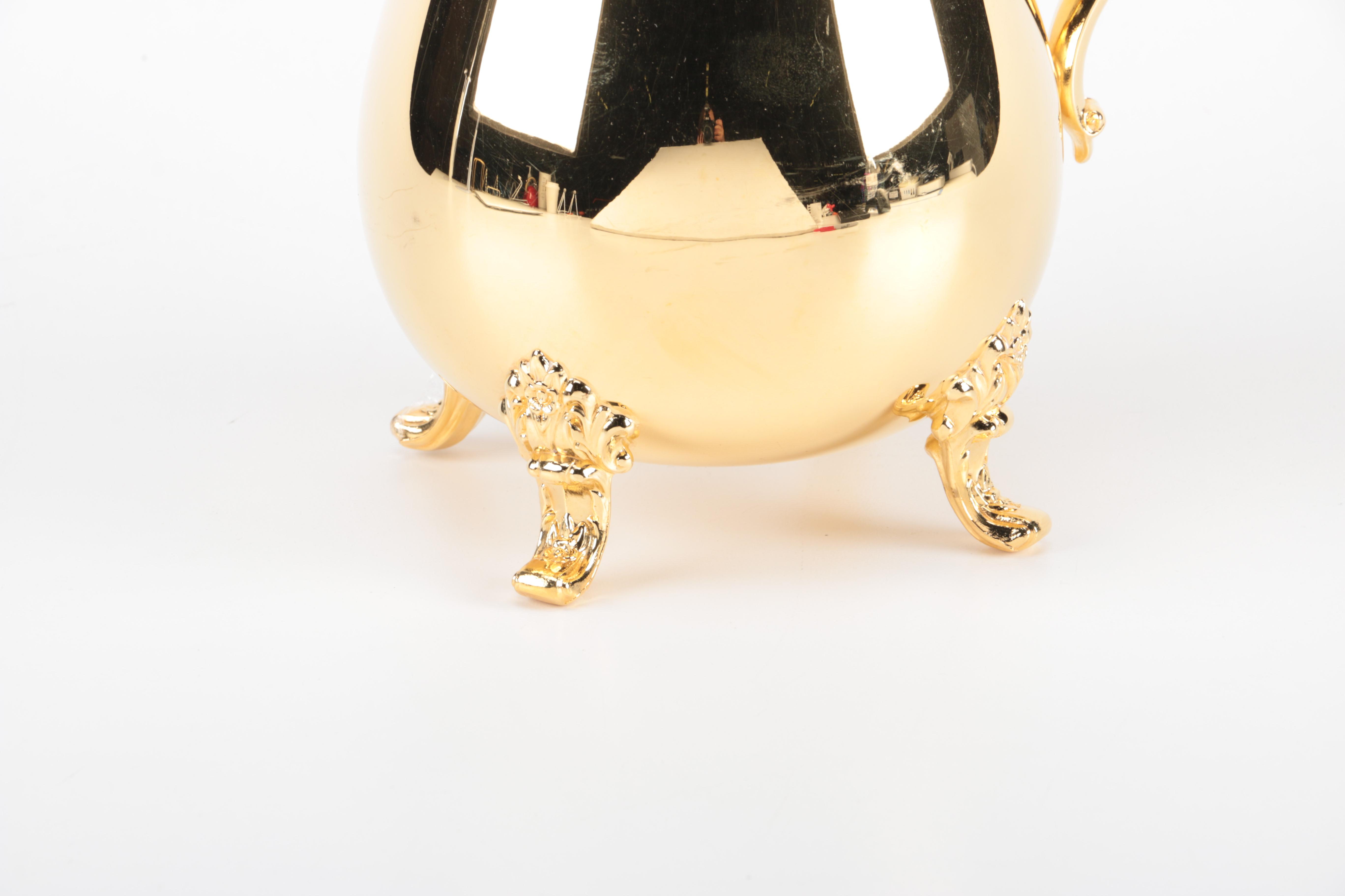 Gold Tone Plated Pitcher and Tray | EBTH