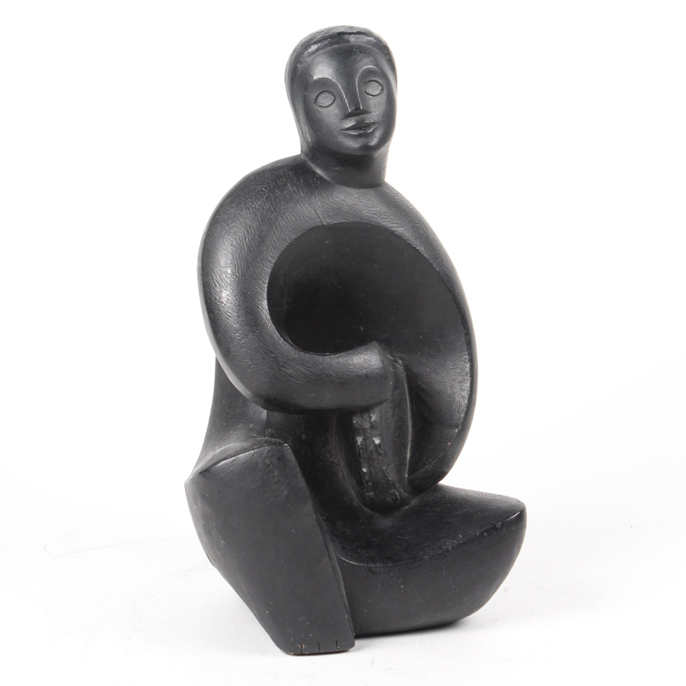 Rima Padova Sculpture of Tamborine Player | EBTH