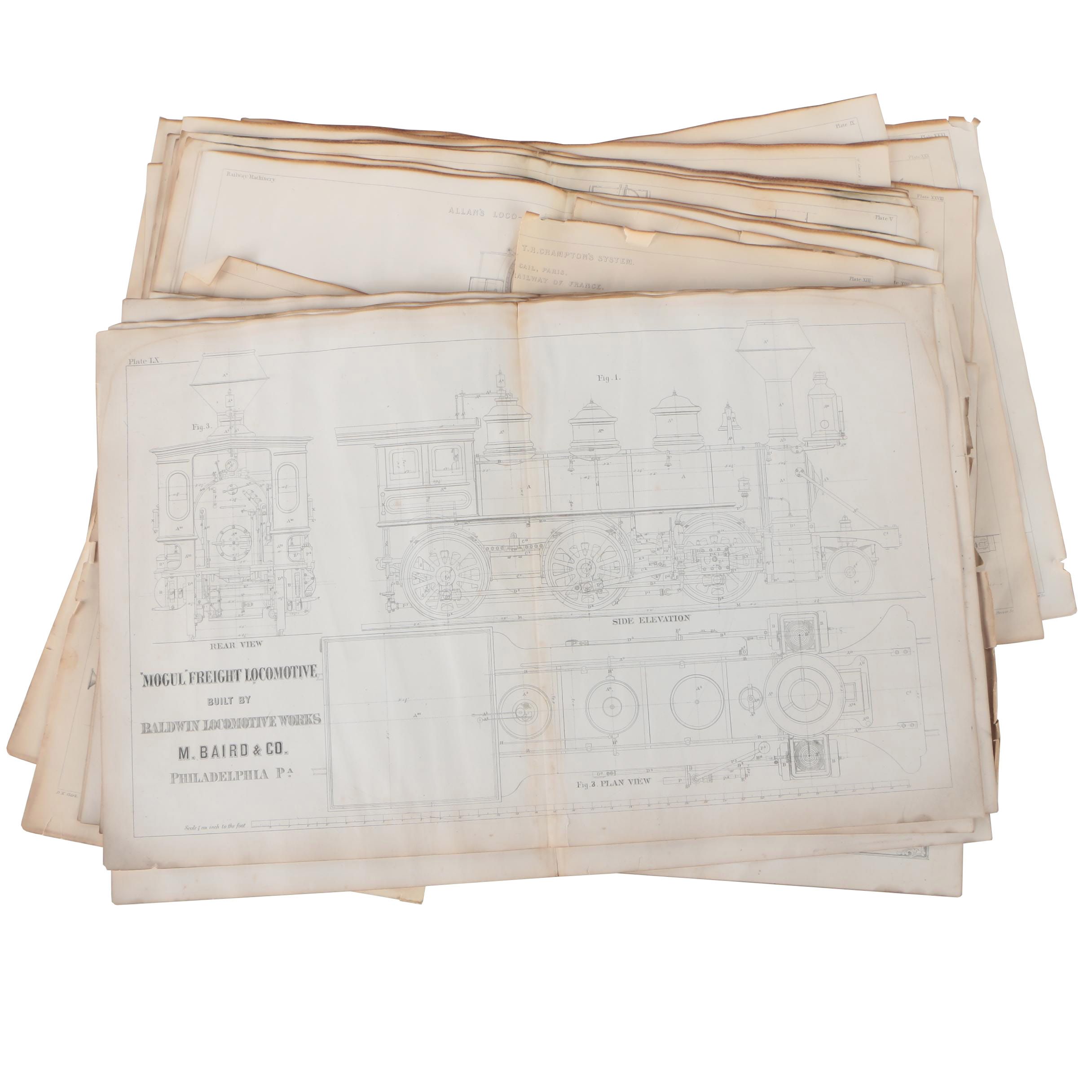 Wood Engravings of Locomotive Engines Including Plates from Blackie ...