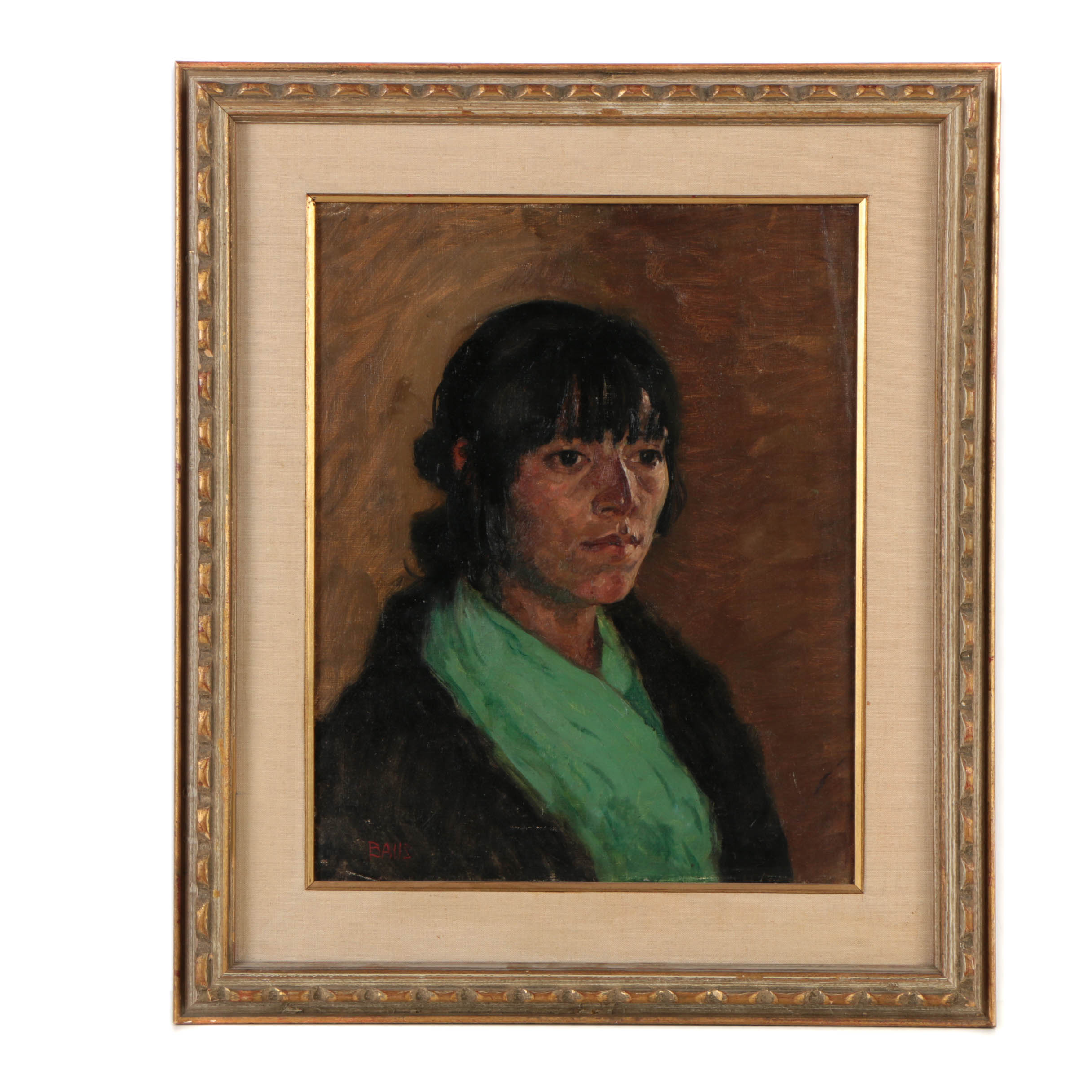 Rare Southwestern Portrait of a Native American by Simon Baus | EBTH