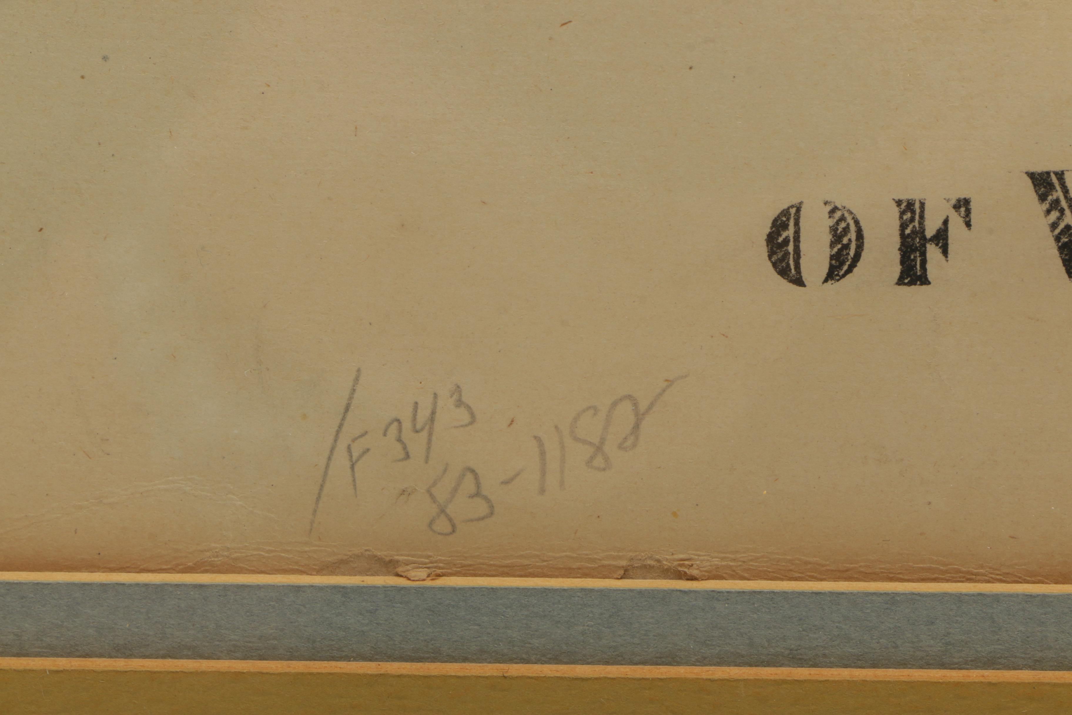 Antique Lithograph Map "Panorama of the Seat of War" | EBTH