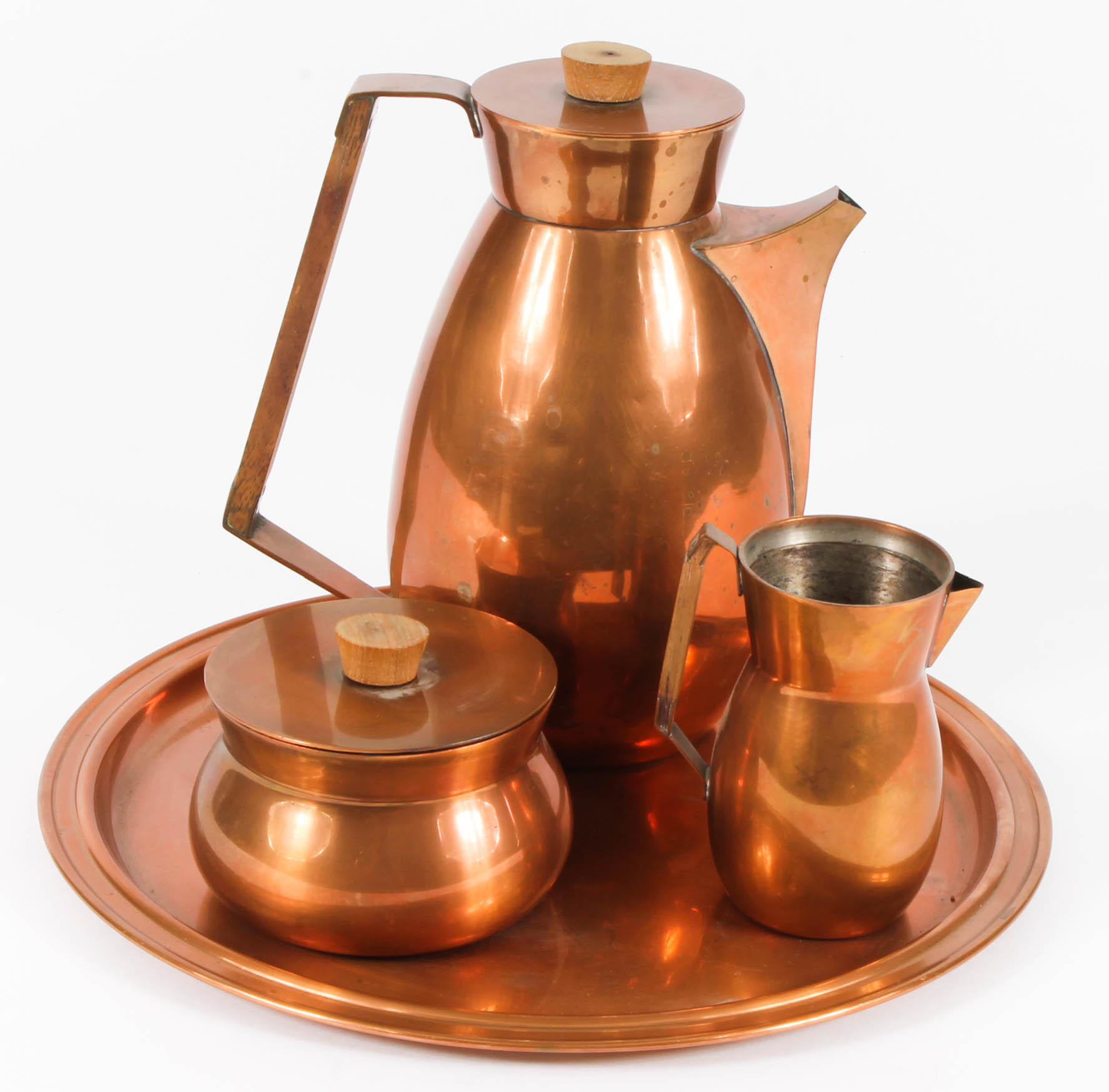 Collection of Vintage Danish Modern Copper Serving Ware | EBTH