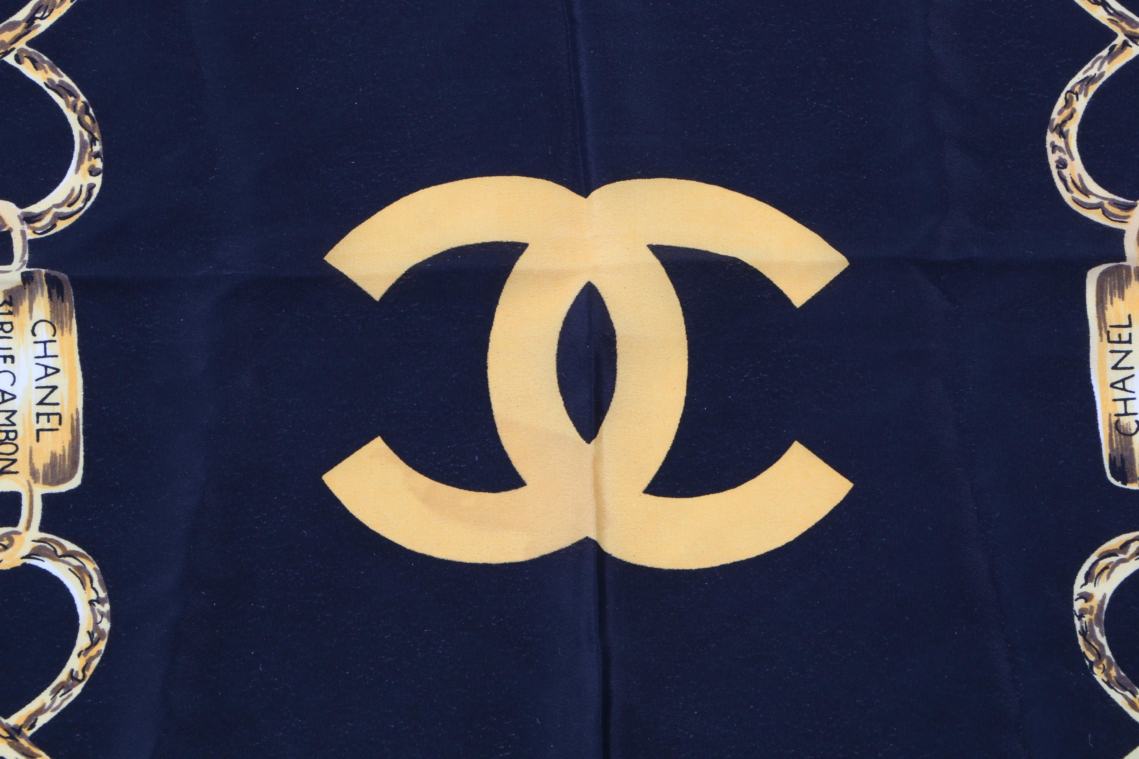 Chanel Chain Print Silk Scarf | EBTH