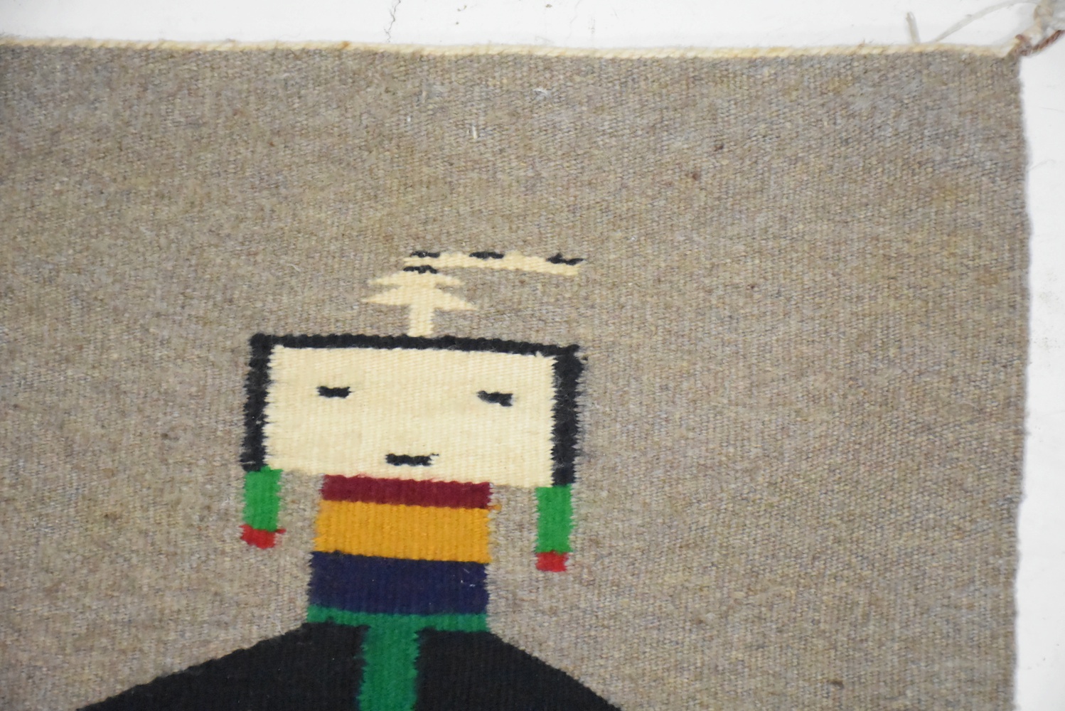 Vintage Navajo Pictorial "Mother Earth Father Sky" Woven Textile | EBTH