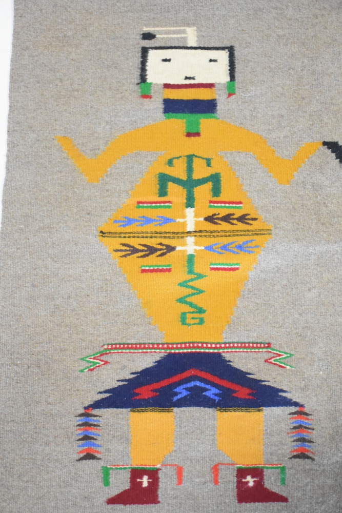 Vintage Navajo Pictorial "Mother Earth Father Sky" Woven Textile | EBTH