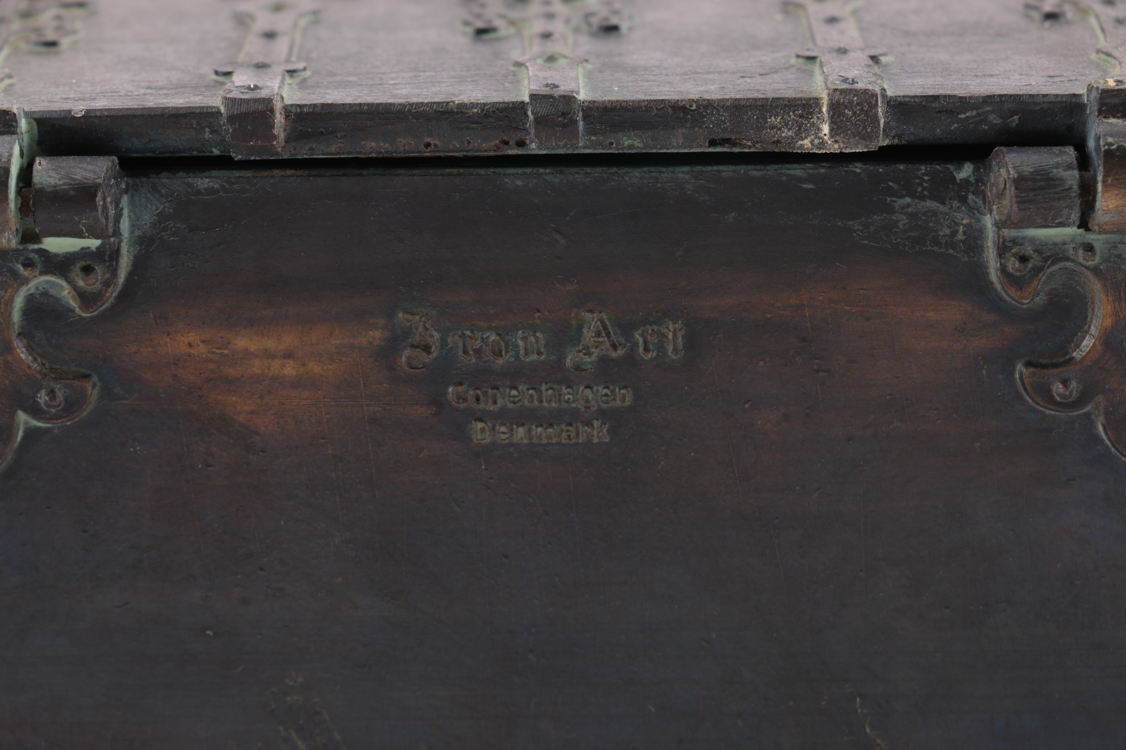 Vintage Iron Art Denmark Cast Iron Casket Box | EBTH
