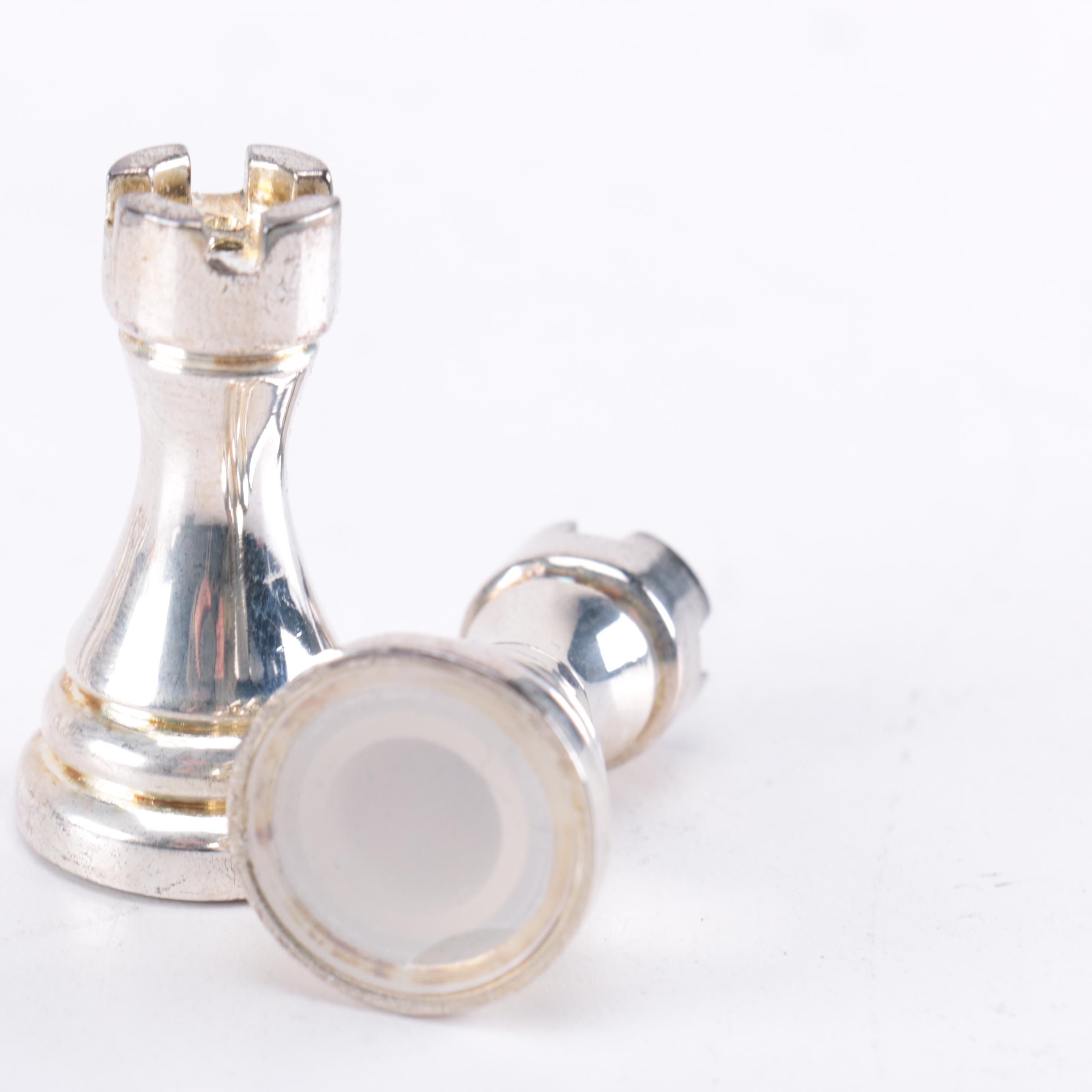 Towle Chess Themed Salt and Pepper Shakers | EBTH