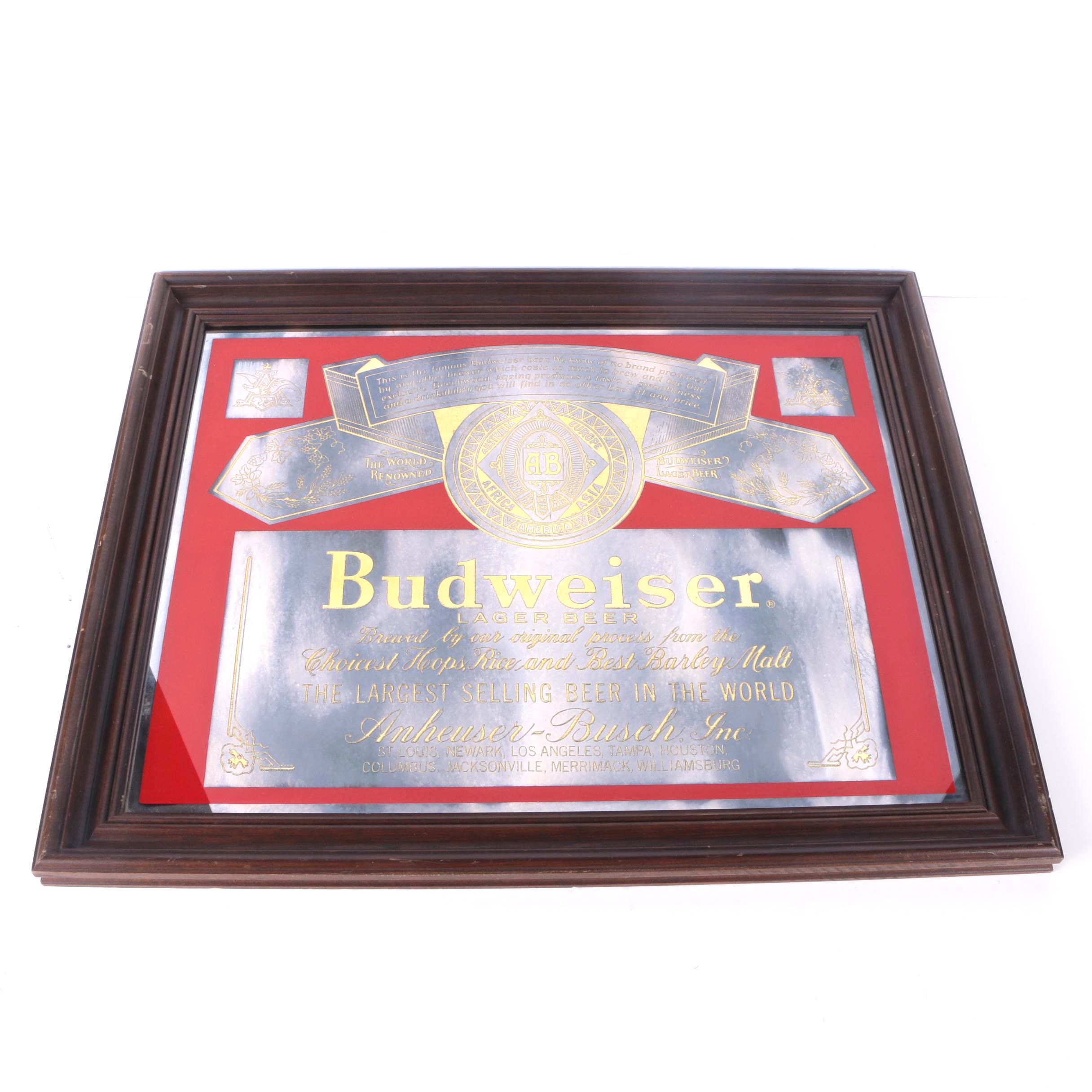 Budweiser Wall Mirror | EBTH