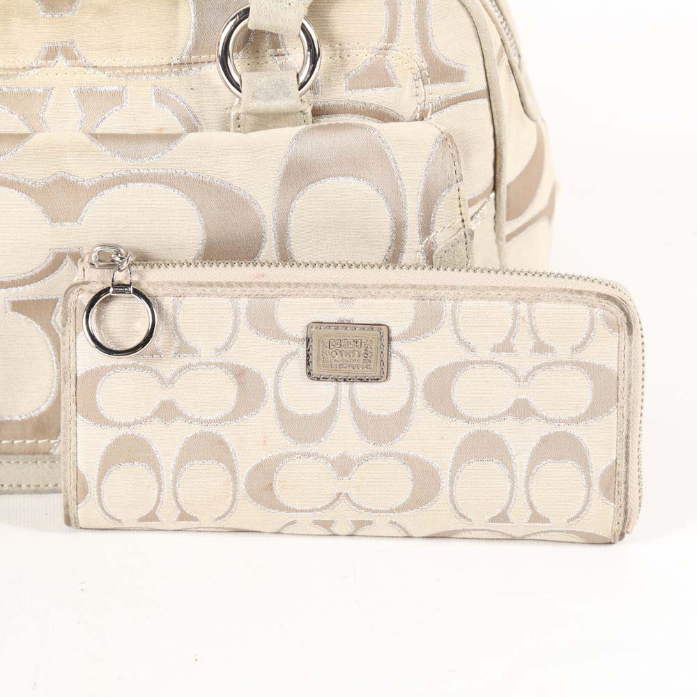 Coach Chelsea Signature Canvas Tote and Wallet | EBTH