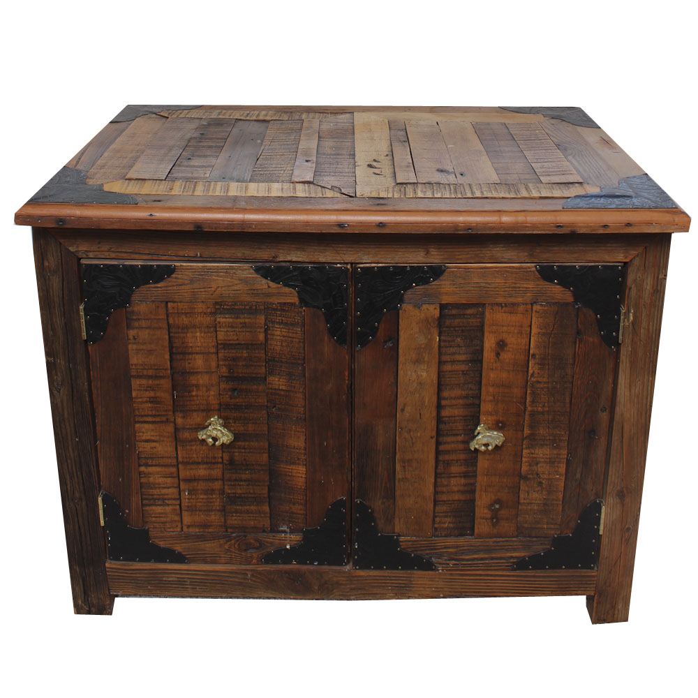 Rustic Wooden Two Door Chest | EBTH
