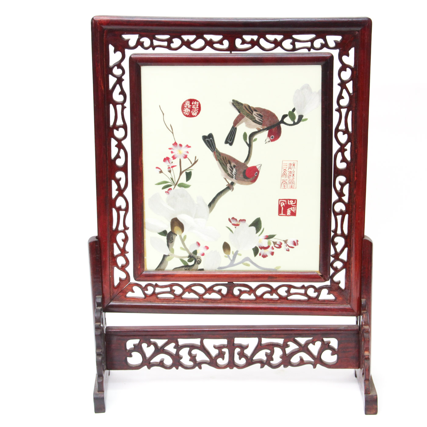 Chinese Embroidered Table Screen | EBTH