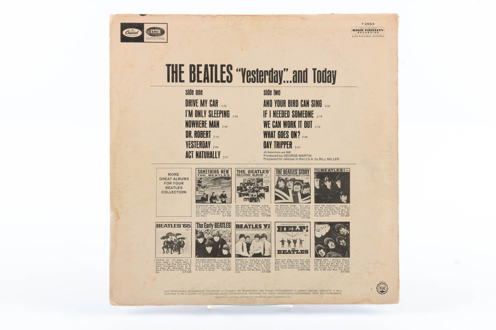 The Beatles "Yesterday...And Today" Third State Butcher Cover Mono LP ...