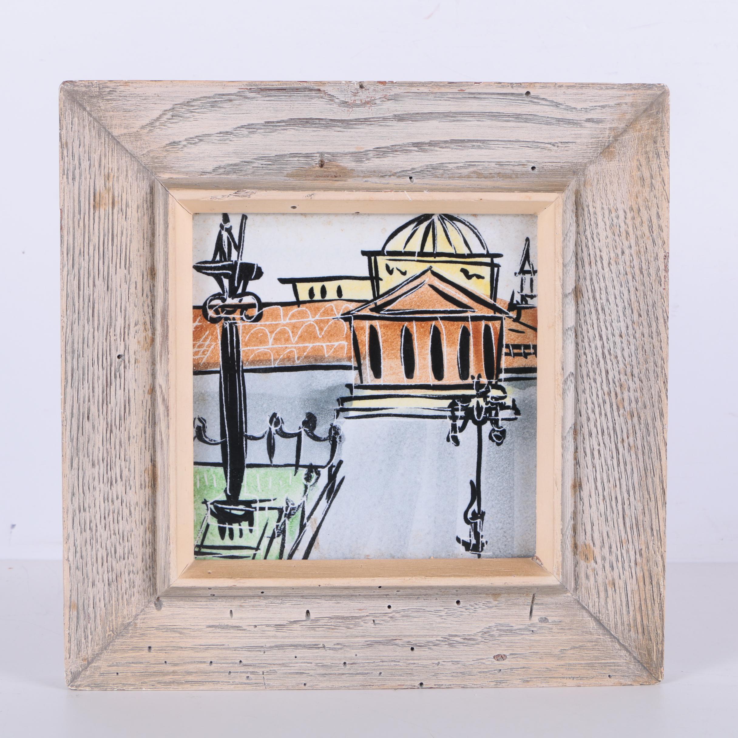 Collection of Harris G. Strong Hand-painted Ceramic Tiles | EBTH