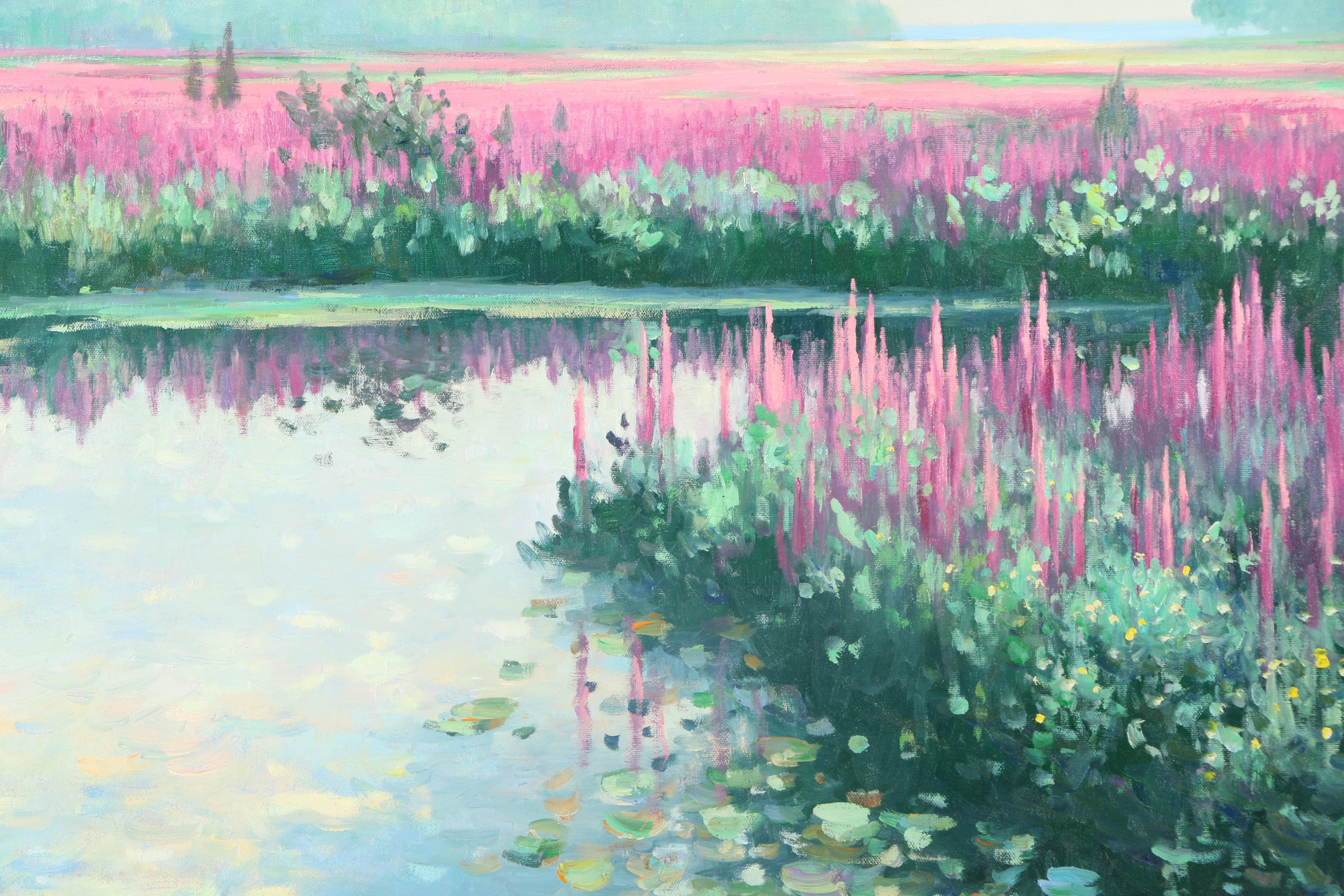 Bruce Backman Turner Signed Oil Painting on Canvas "Purple Sea" | EBTH