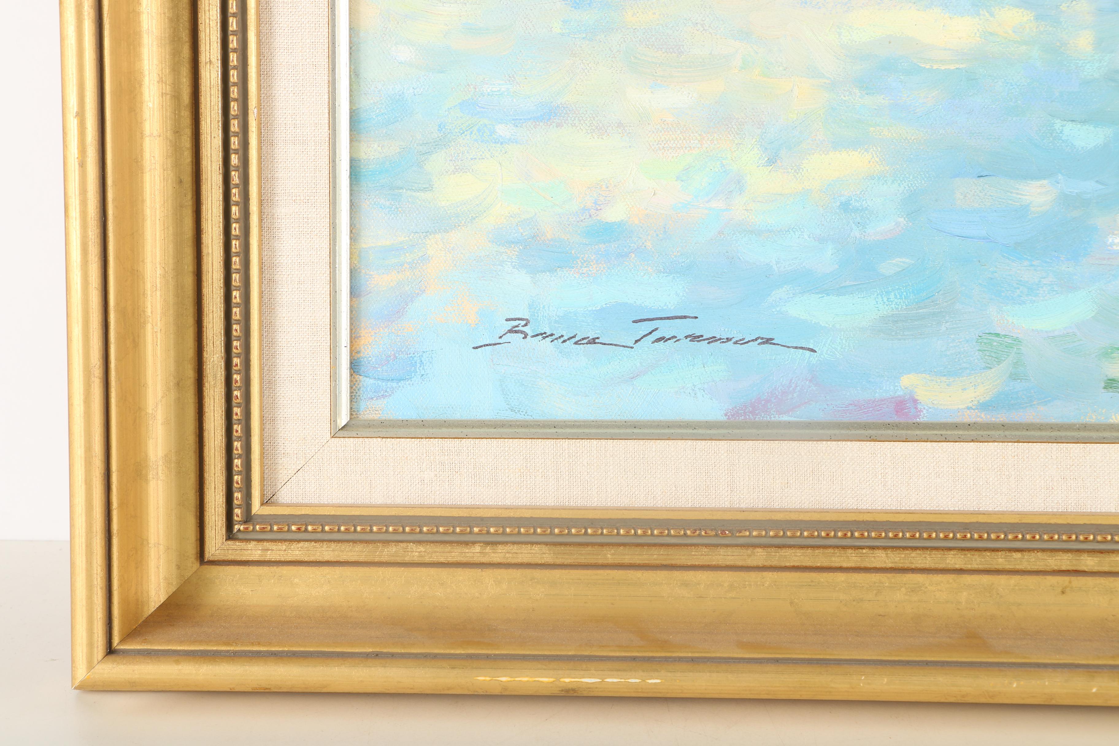 Bruce Backman Turner Signed Oil Painting on Canvas "Purple Sea" | EBTH