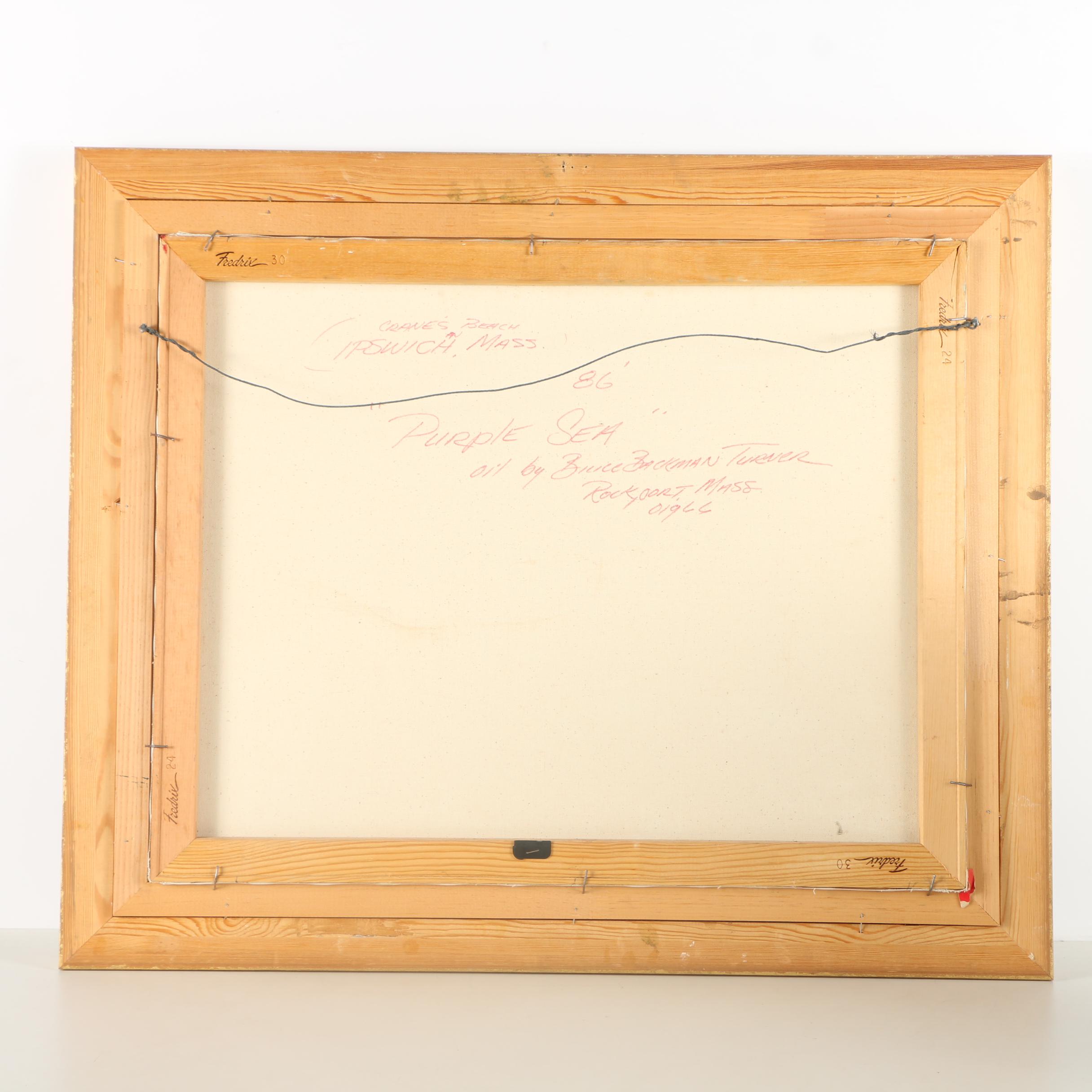 Bruce Backman Turner Signed Oil Painting on Canvas "Purple Sea" | EBTH