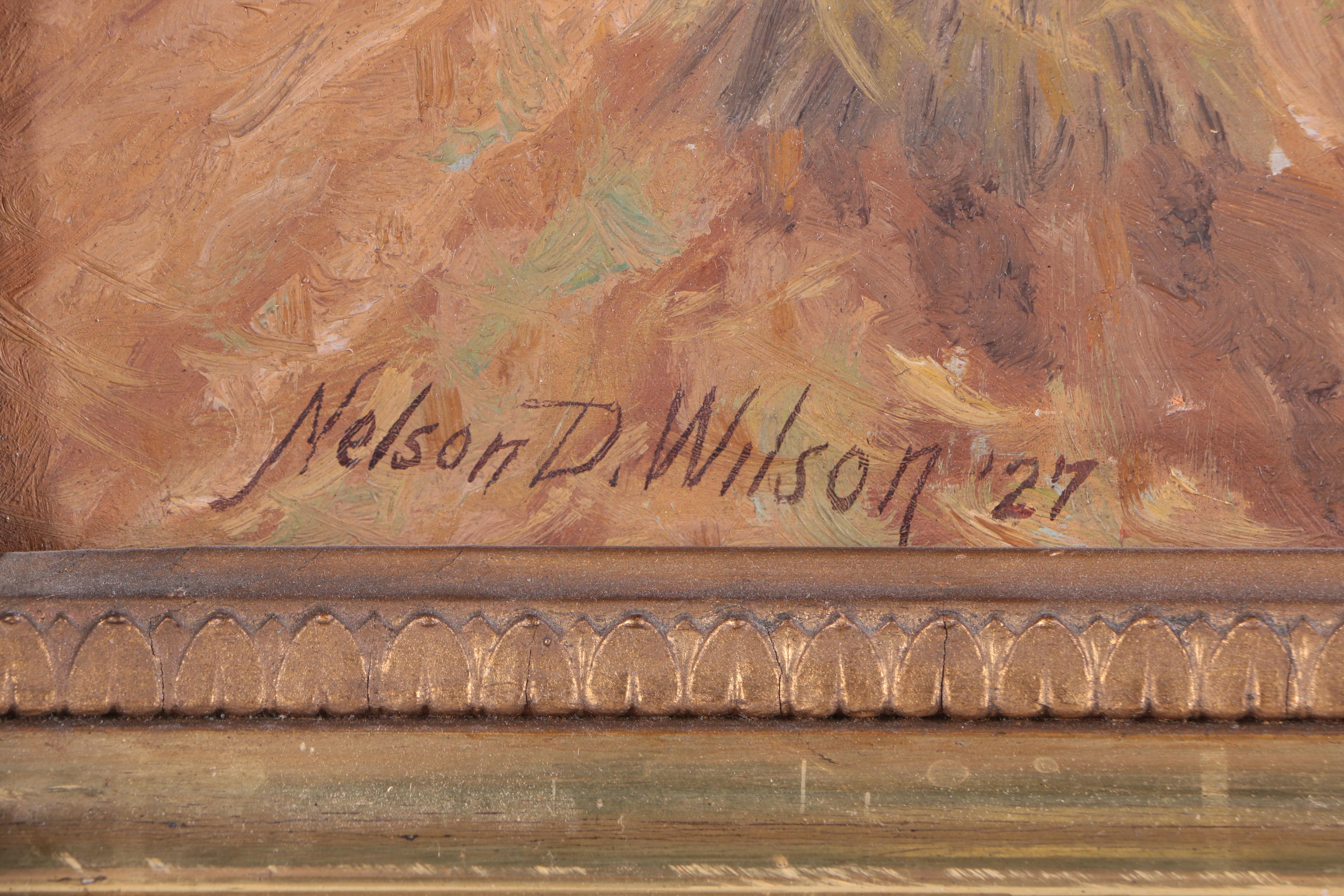 1927 Nelson D. Wilson Oil Painting of Harvest Landscape | Everything ...