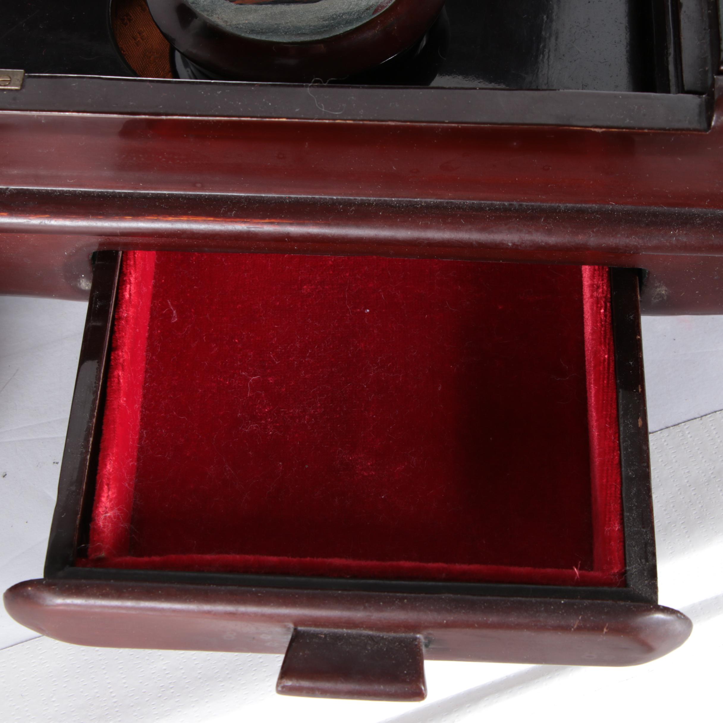 East Asian Inspired Hand-Painted Vanity Case | Everything But The House