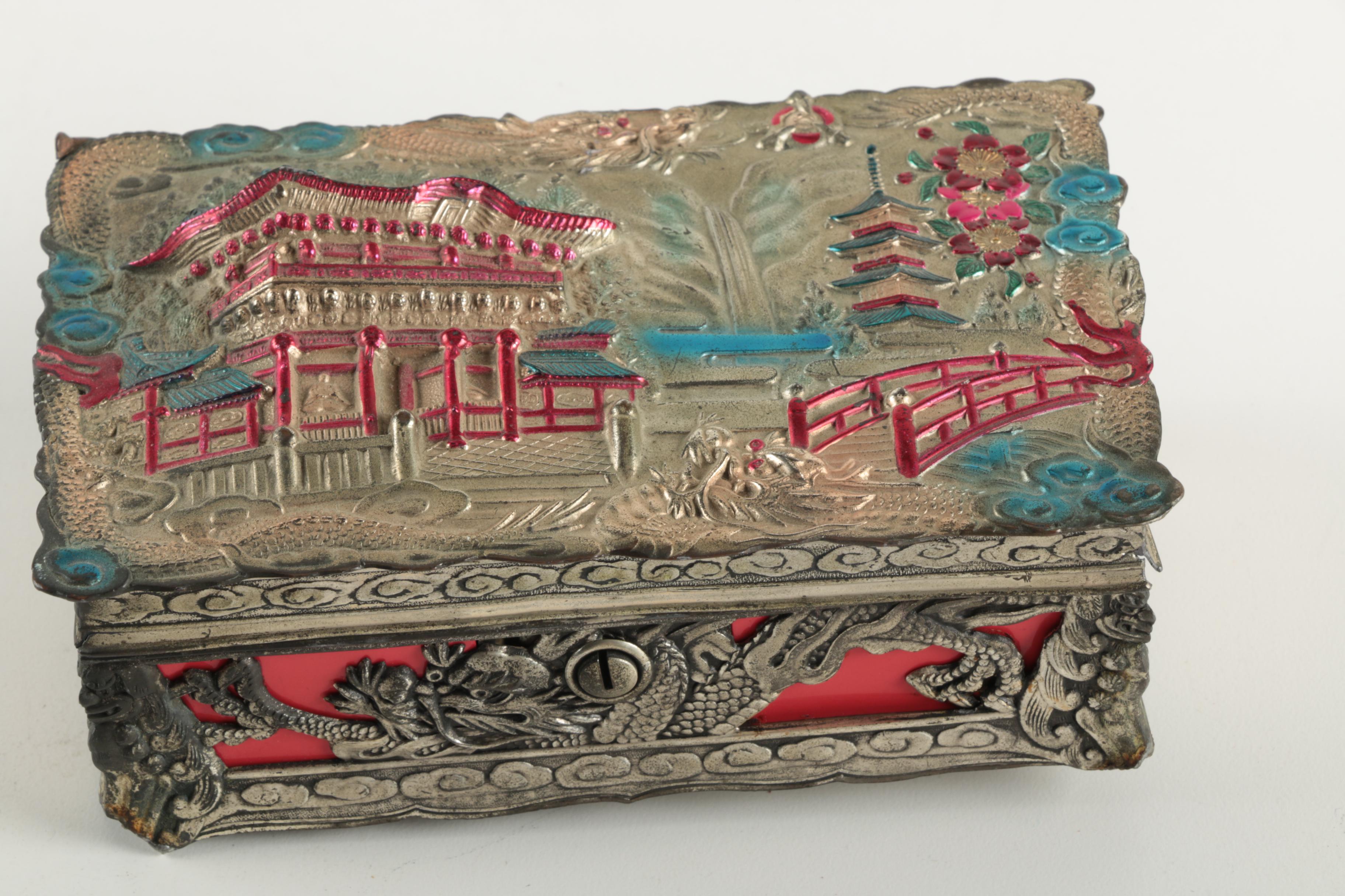 Japanese Inspired Music Box with Colorful Raised Patterns | EBTH