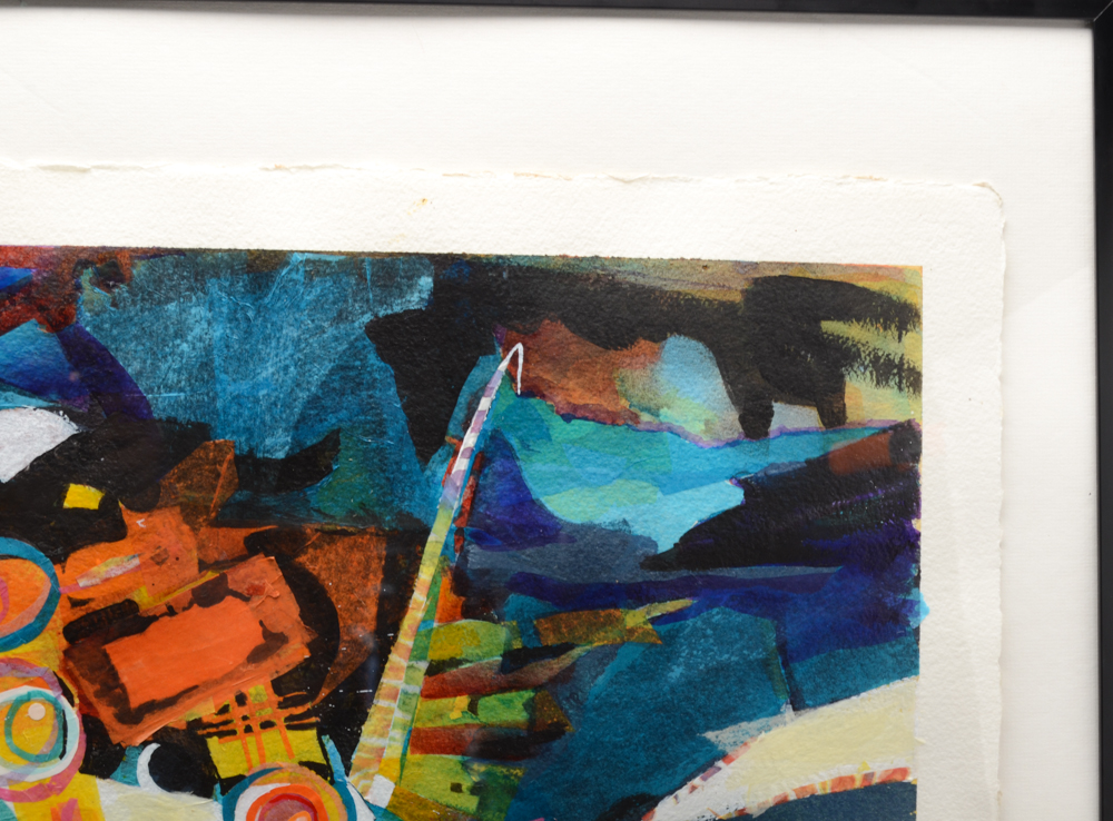 Bob Nowicki Mixed Media Abstract Painting on Paper "Celebrate" | EBTH