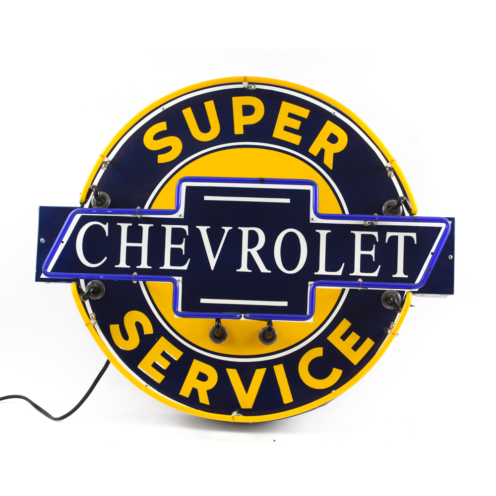Chevrolet Super Service Lighted Sign | Everything But The House