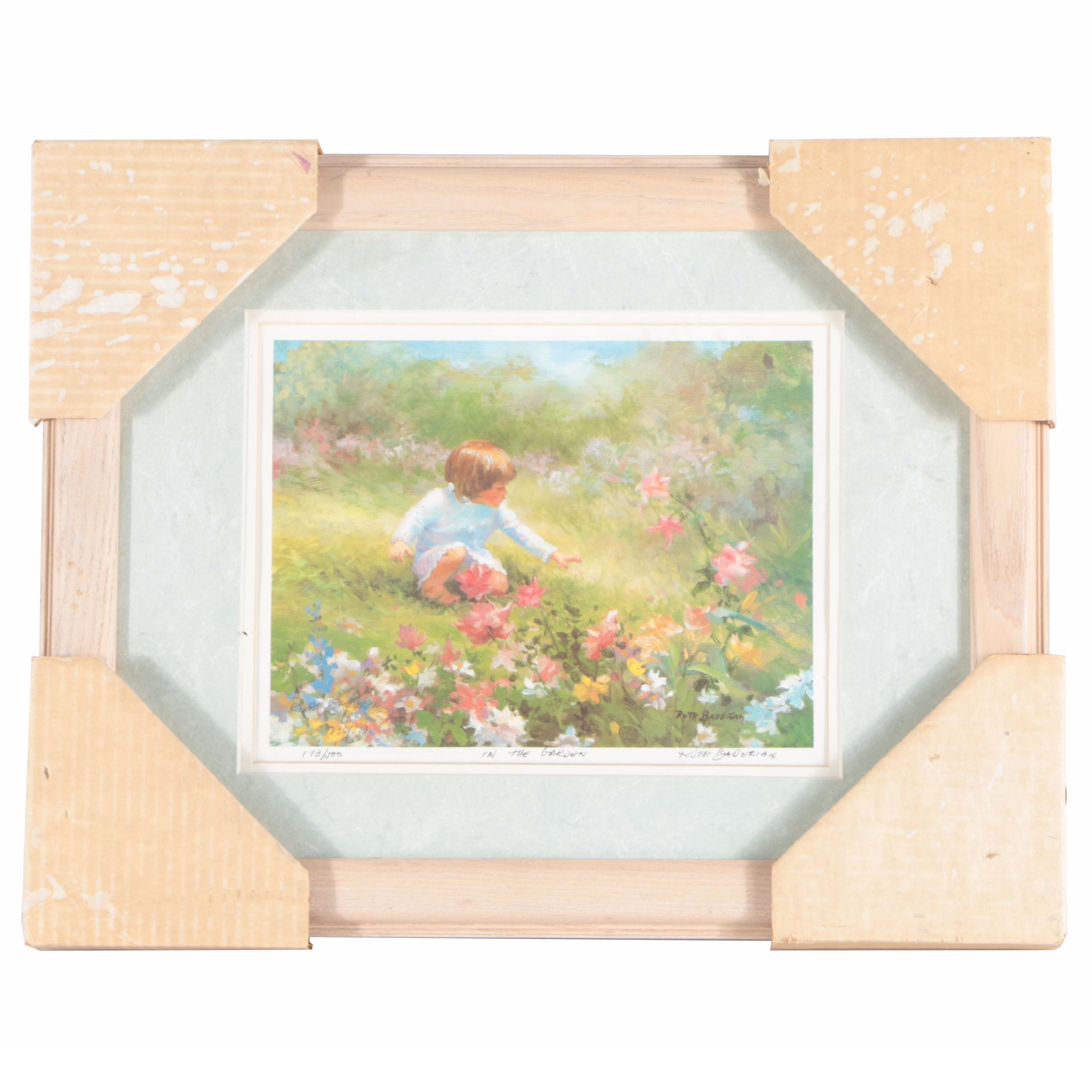 Ruth Baderian Limited Edition Offset Lithograph "In the Garden" | EBTH