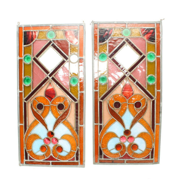 1900s Stained Glass Window Panels | EBTH