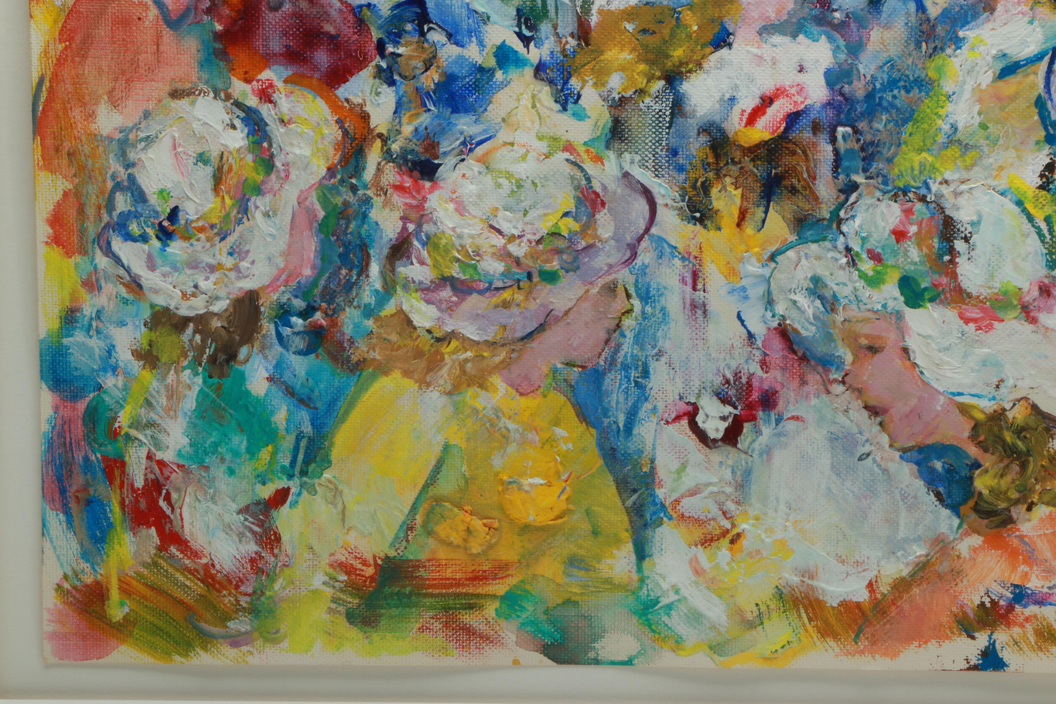 Hazel Oil Painting of Ladies in Hats | EBTH