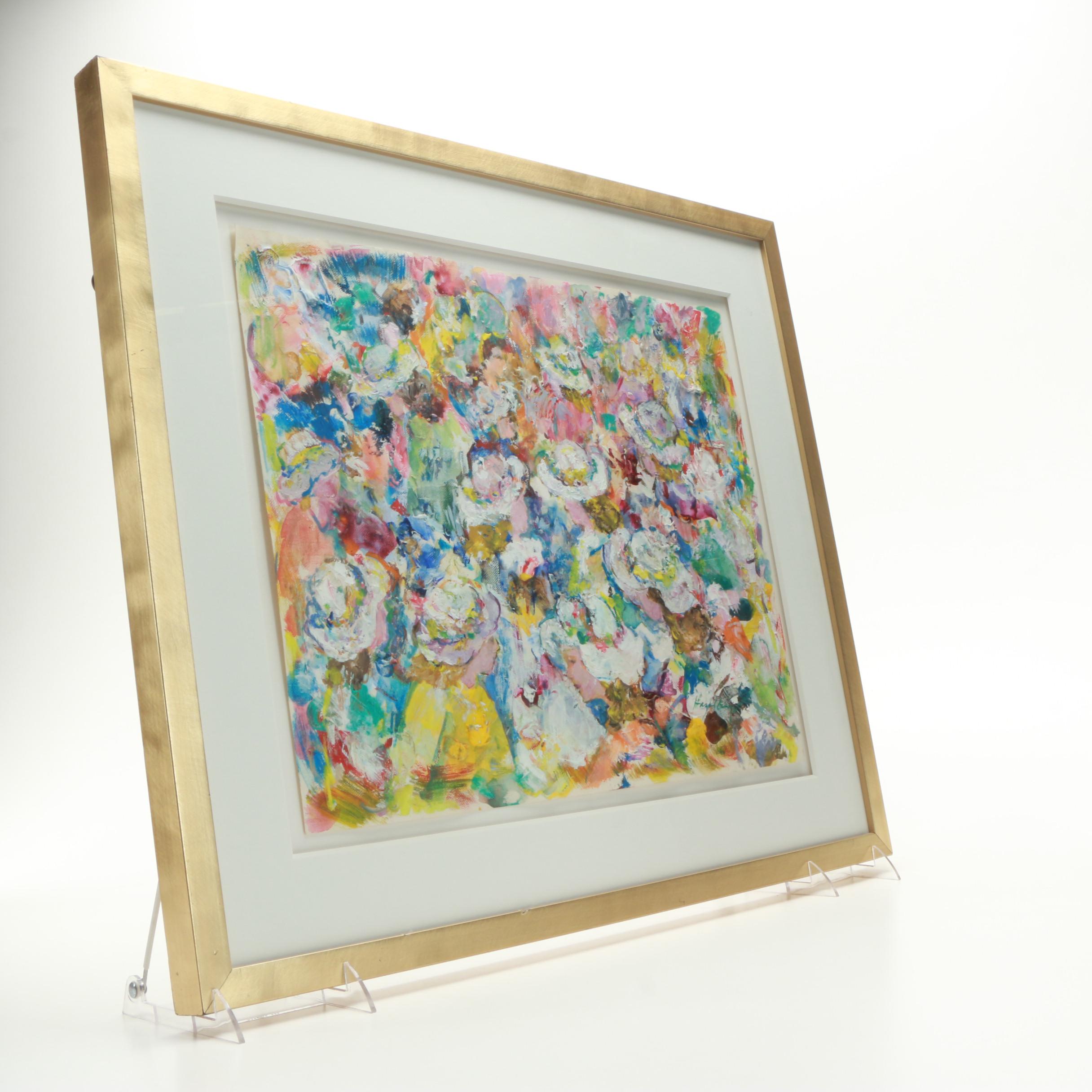 Hazel Oil Painting of Ladies in Hats | EBTH