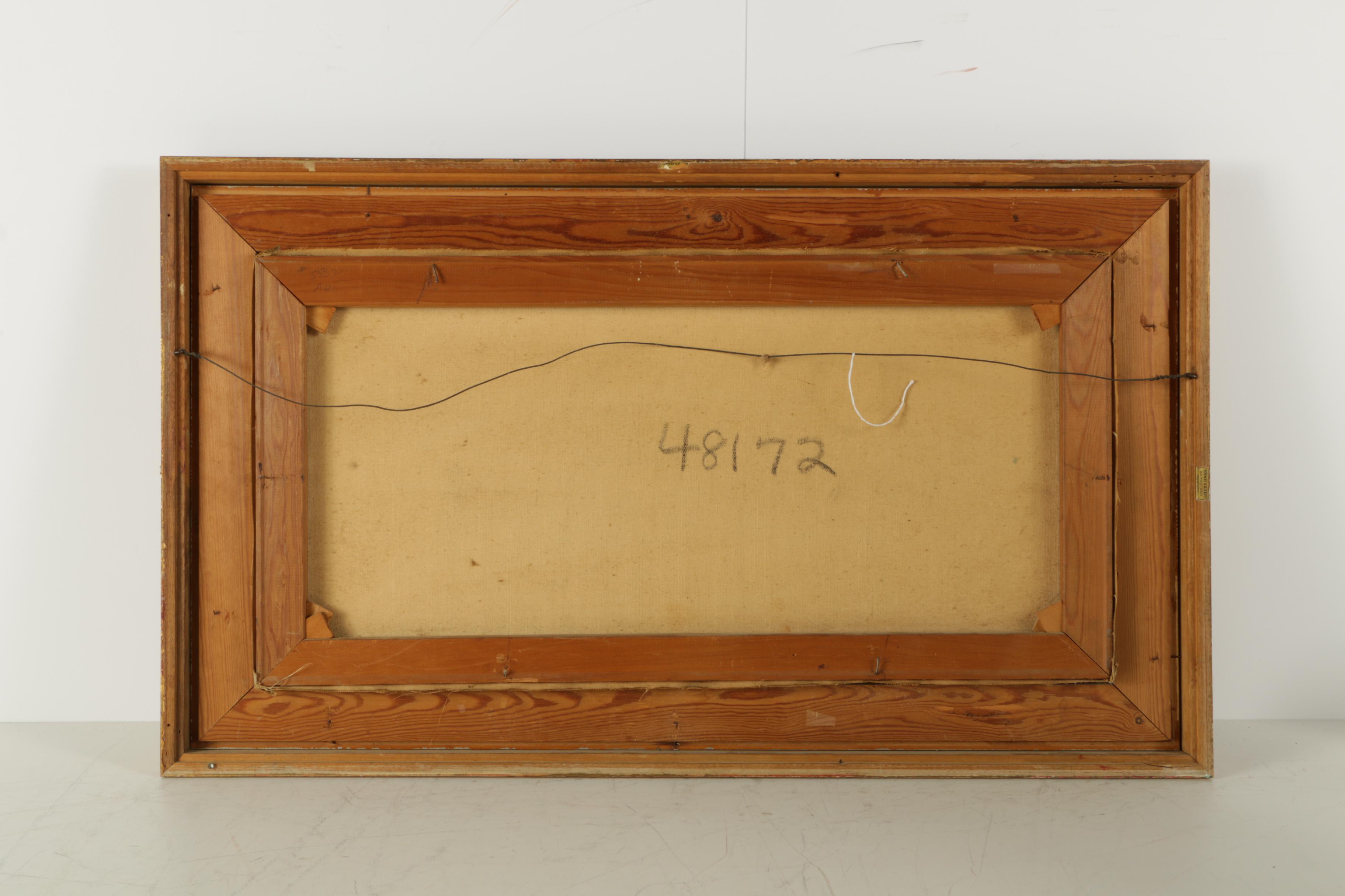 Antoine Villard Oil on Canvas Painting of a French Harbor | EBTH