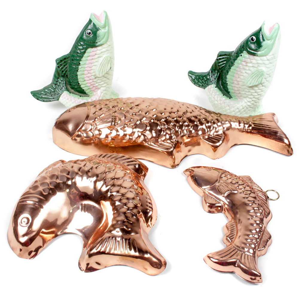 Copper and Cast Iron Fish Decor | EBTH