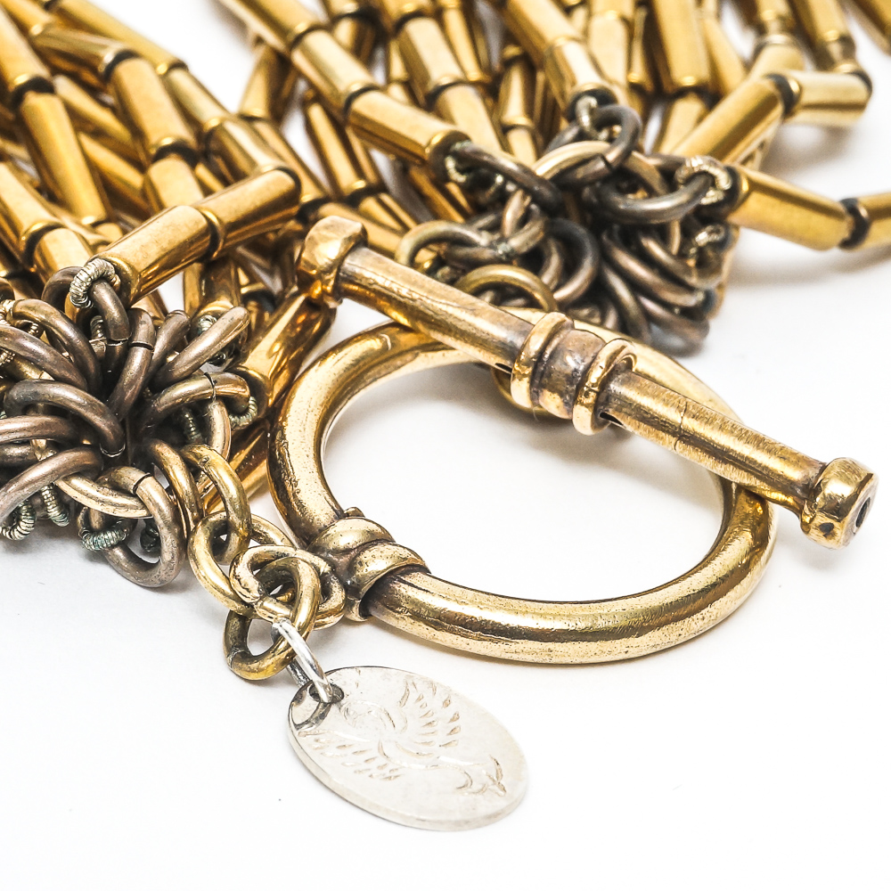 Haute Collier Multi-Strand Hematine Necklace with Talc Soapstone ...