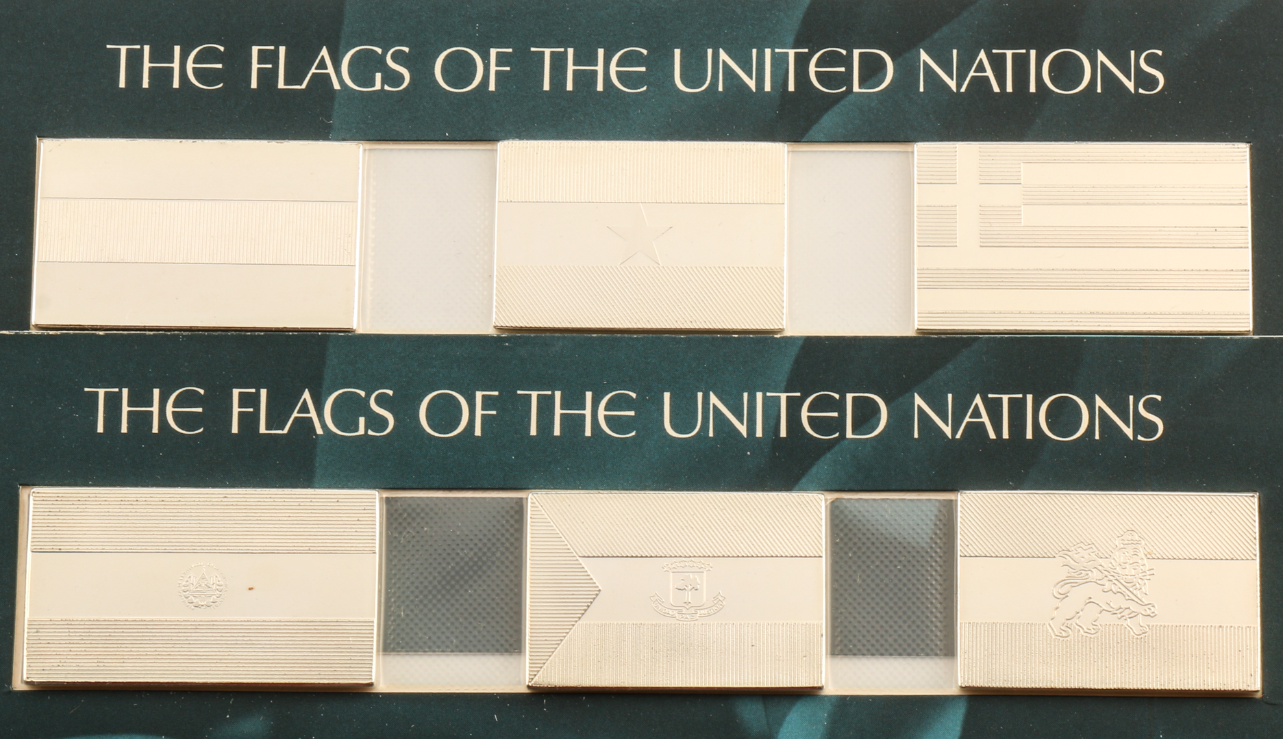 Thirty Franklin Mint "Flags of the United Nations" Sterling Silver ...