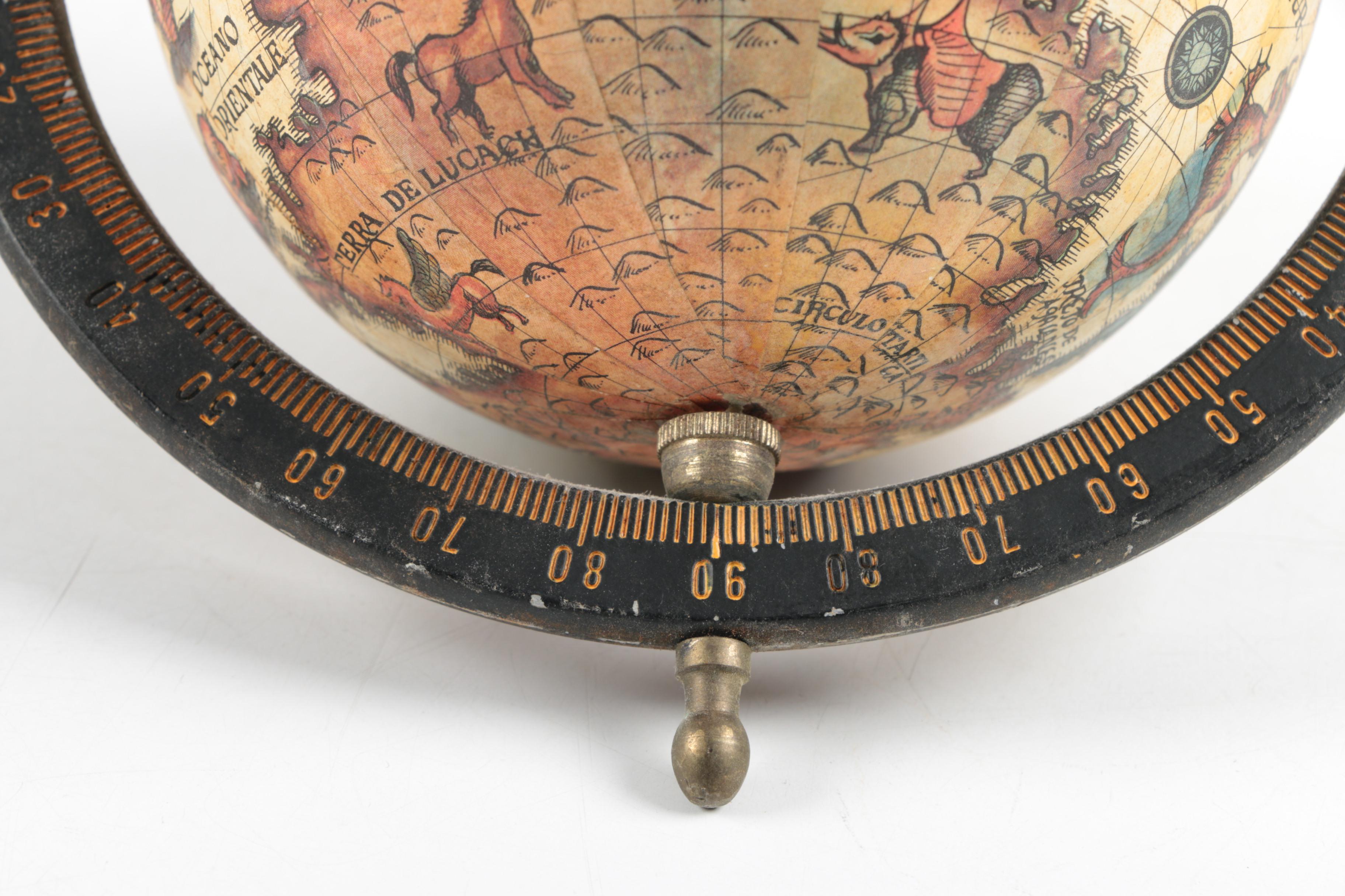 Small Globe and Wall Clock | EBTH
