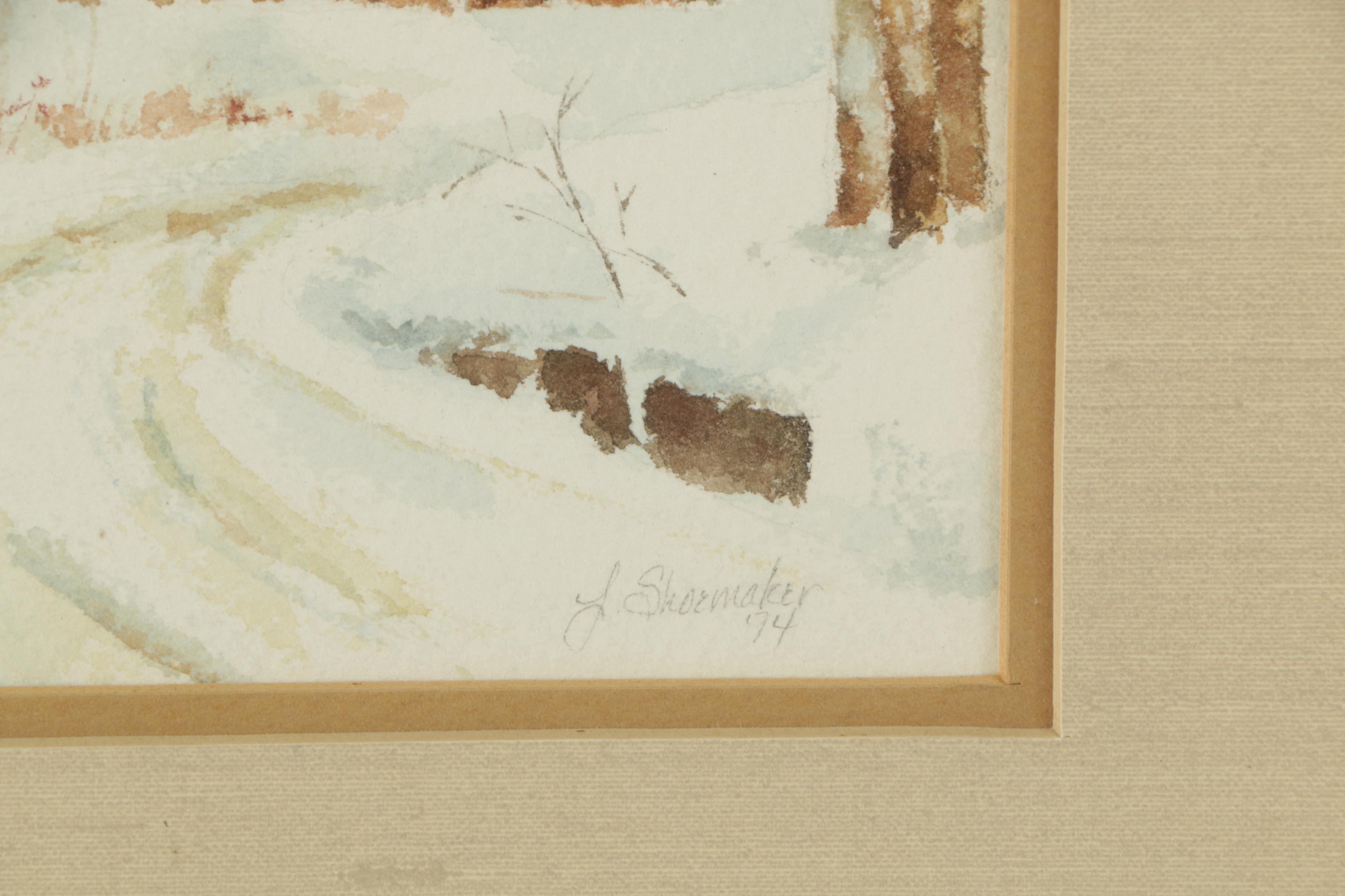 Watercolor Landscape Paintings Featuring J. Shoemaker | EBTH