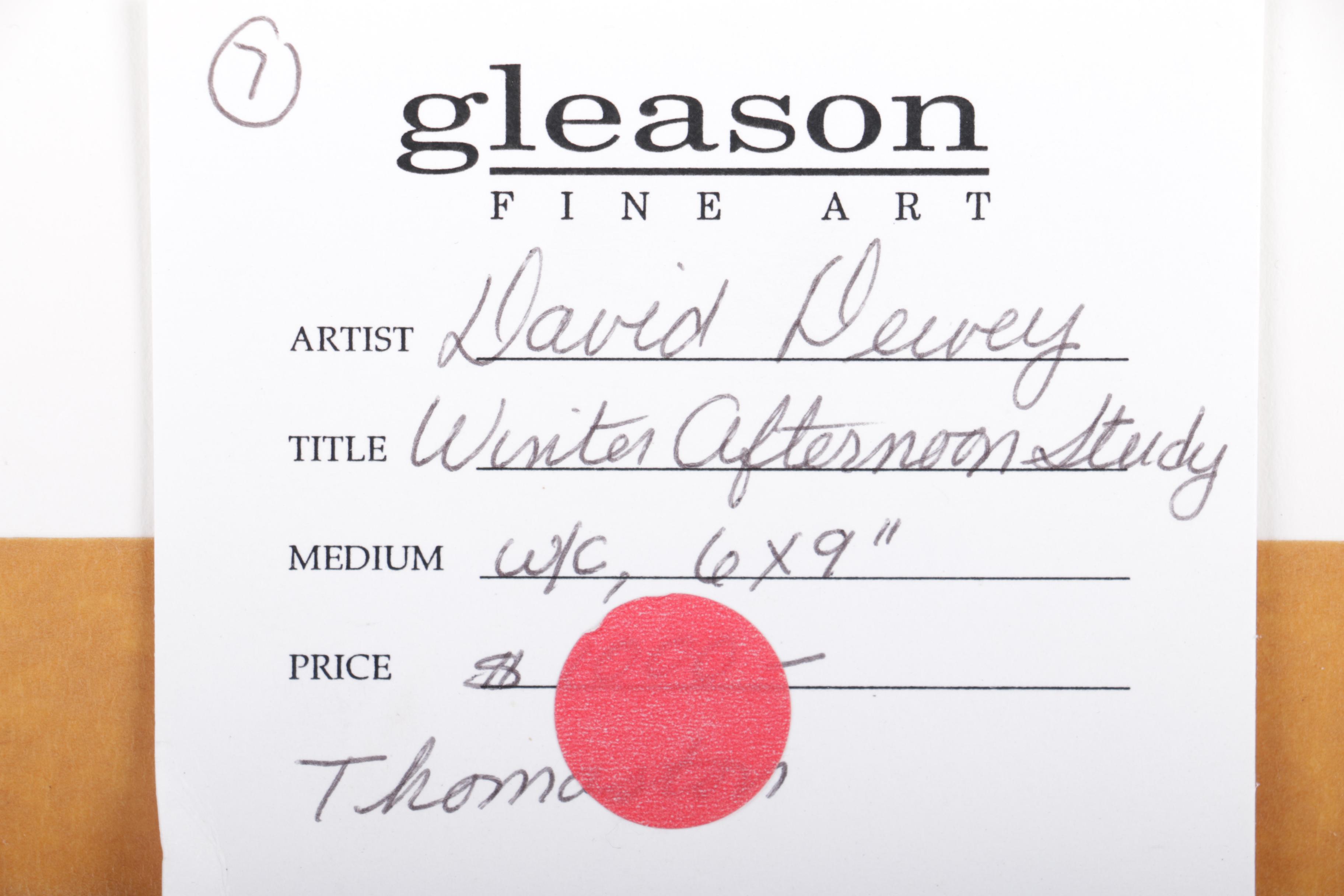David Dewey Watercolor on Paper "Winter Afternoon Study" | EBTH