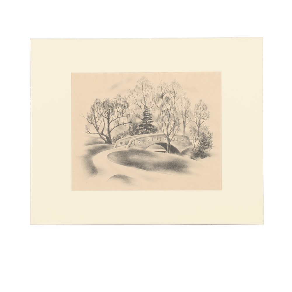 Arthur Helwig Lithograph "Untitled (Eden Park Overlook)" | EBTH