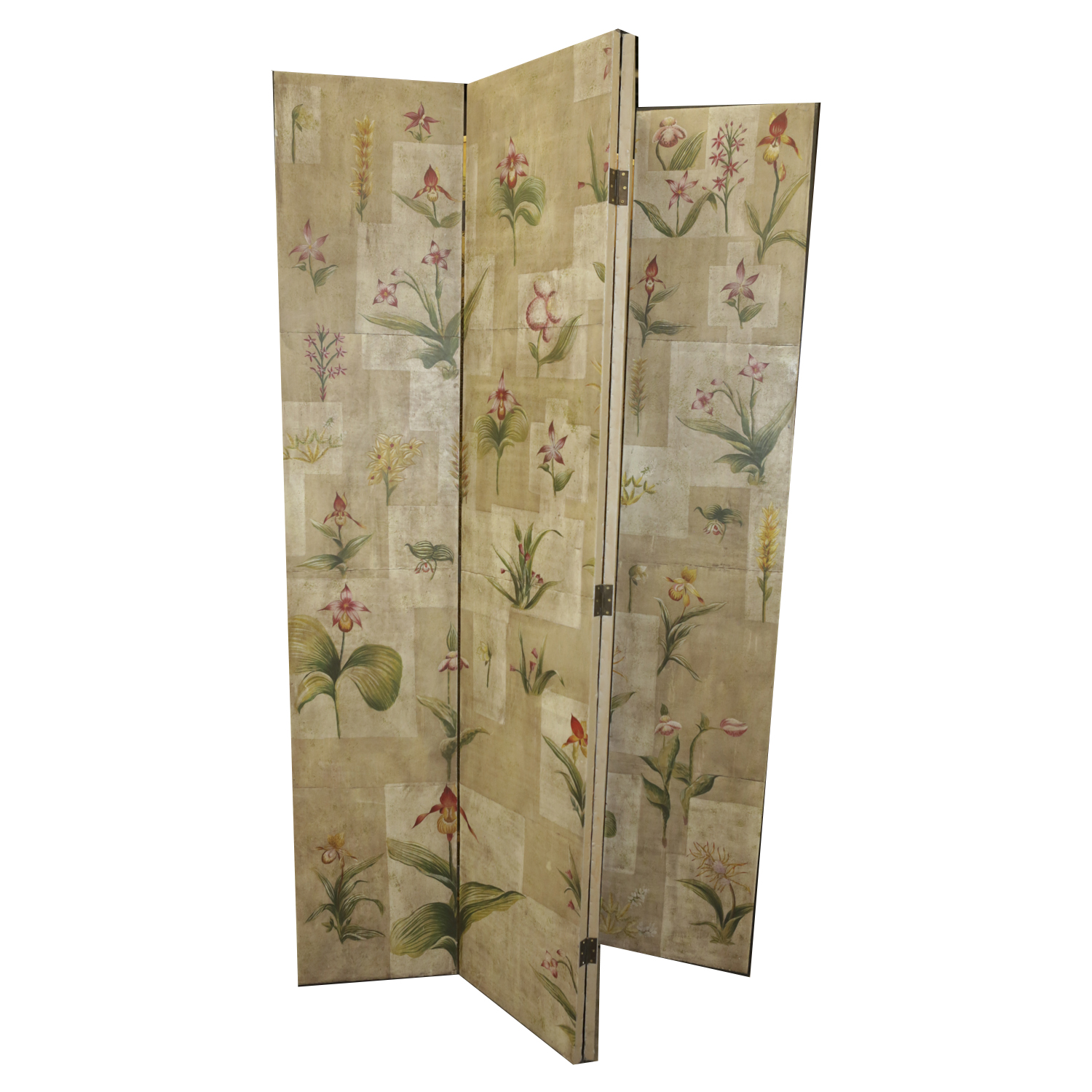 Botanical Painted Screen | EBTH