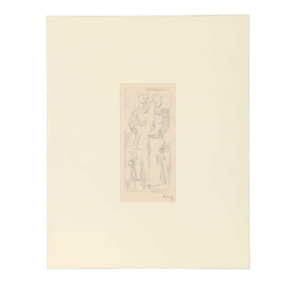 Arthur Helwig Graphite Drawing | EBTH