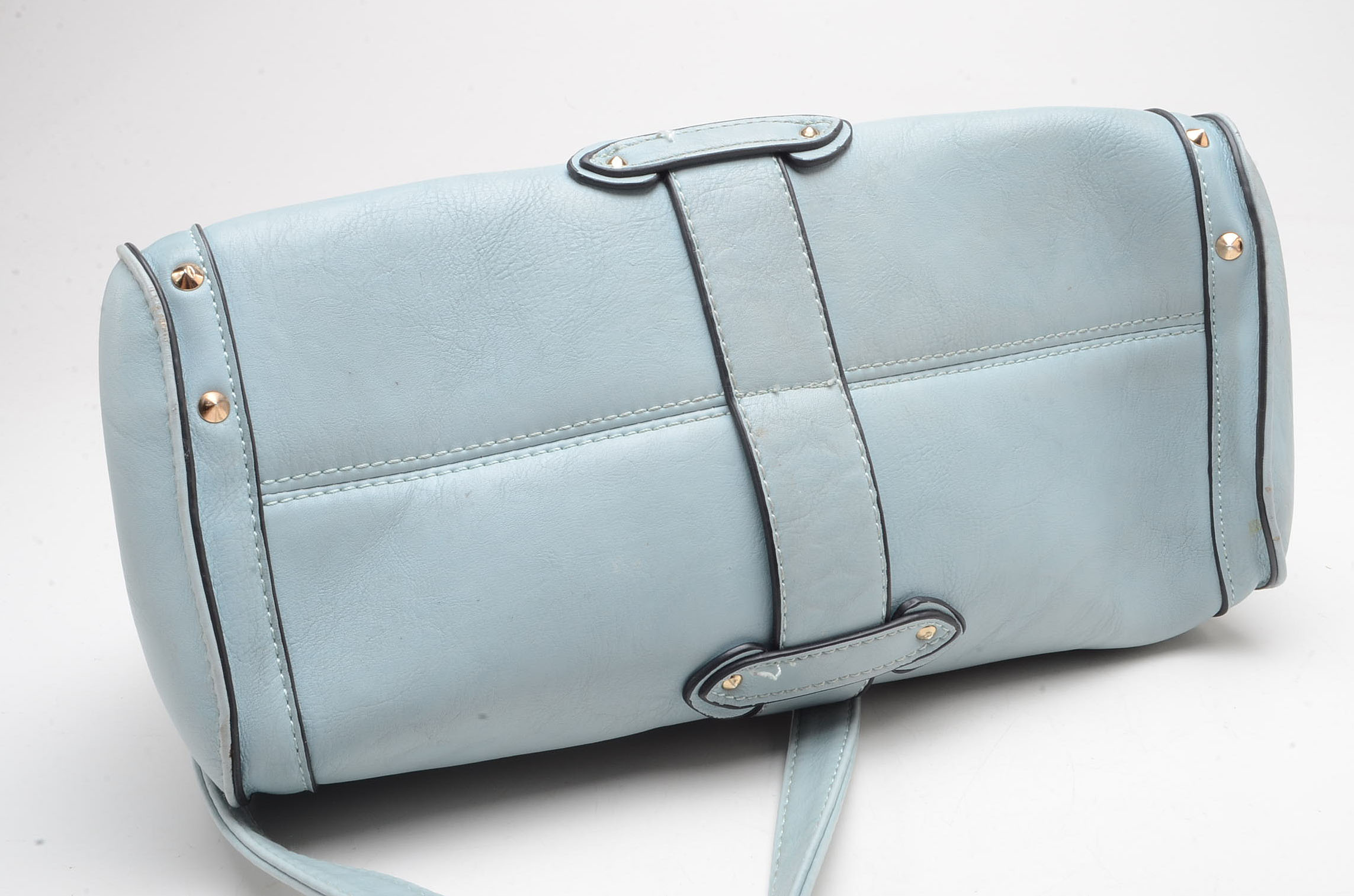 Baby Blue Faux Leather Studded Crossbody Handbag | Everything But The House