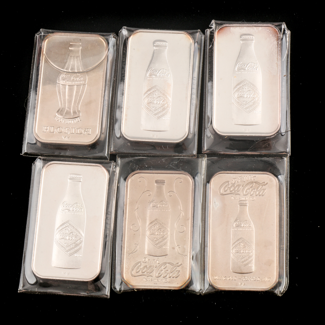 75th Anniversary Coca Cola Commemorative Silver Ingot Collection | EBTH