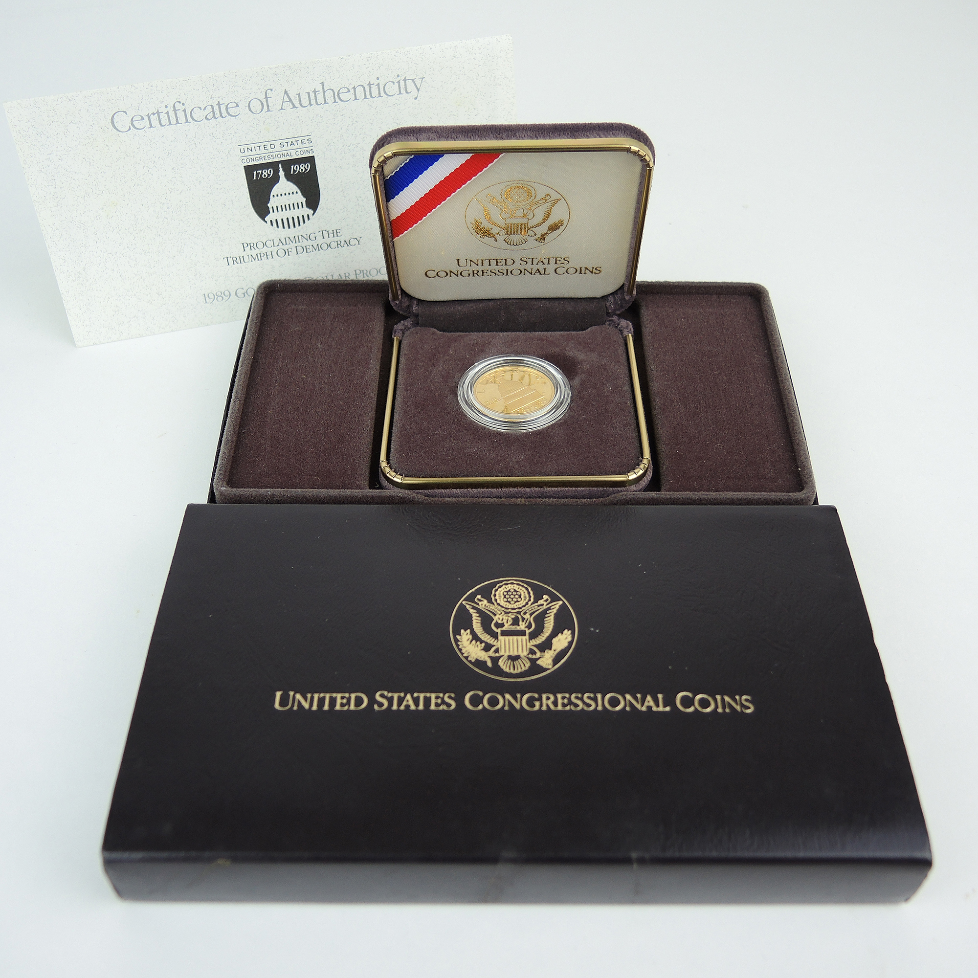 1989 U.S. Congress Bicentennial Five Dollar Liberty Gold Coin | EBTH