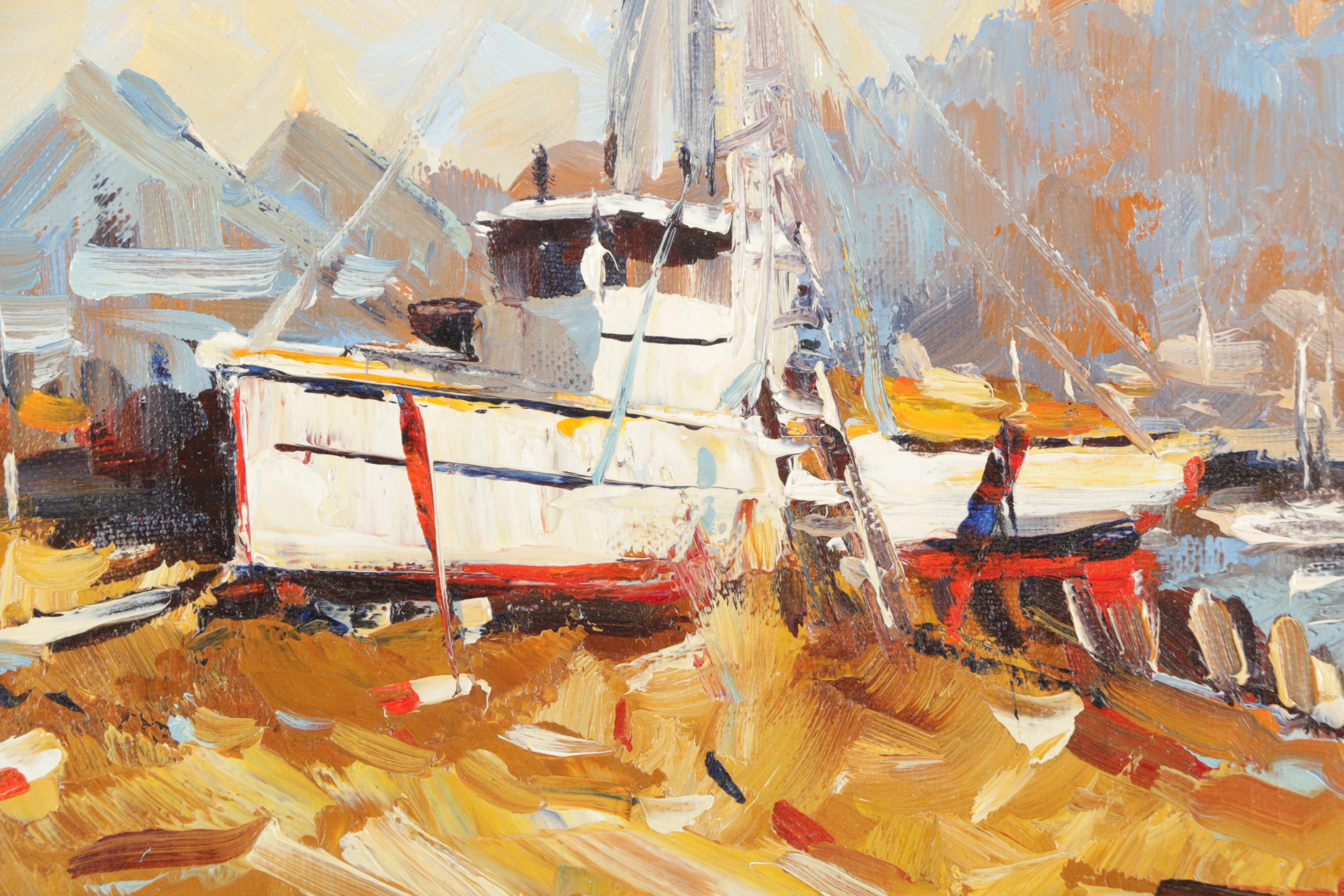 Edward Norton Ward Oil Painting on Canvas Board "On the Beach" | EBTH