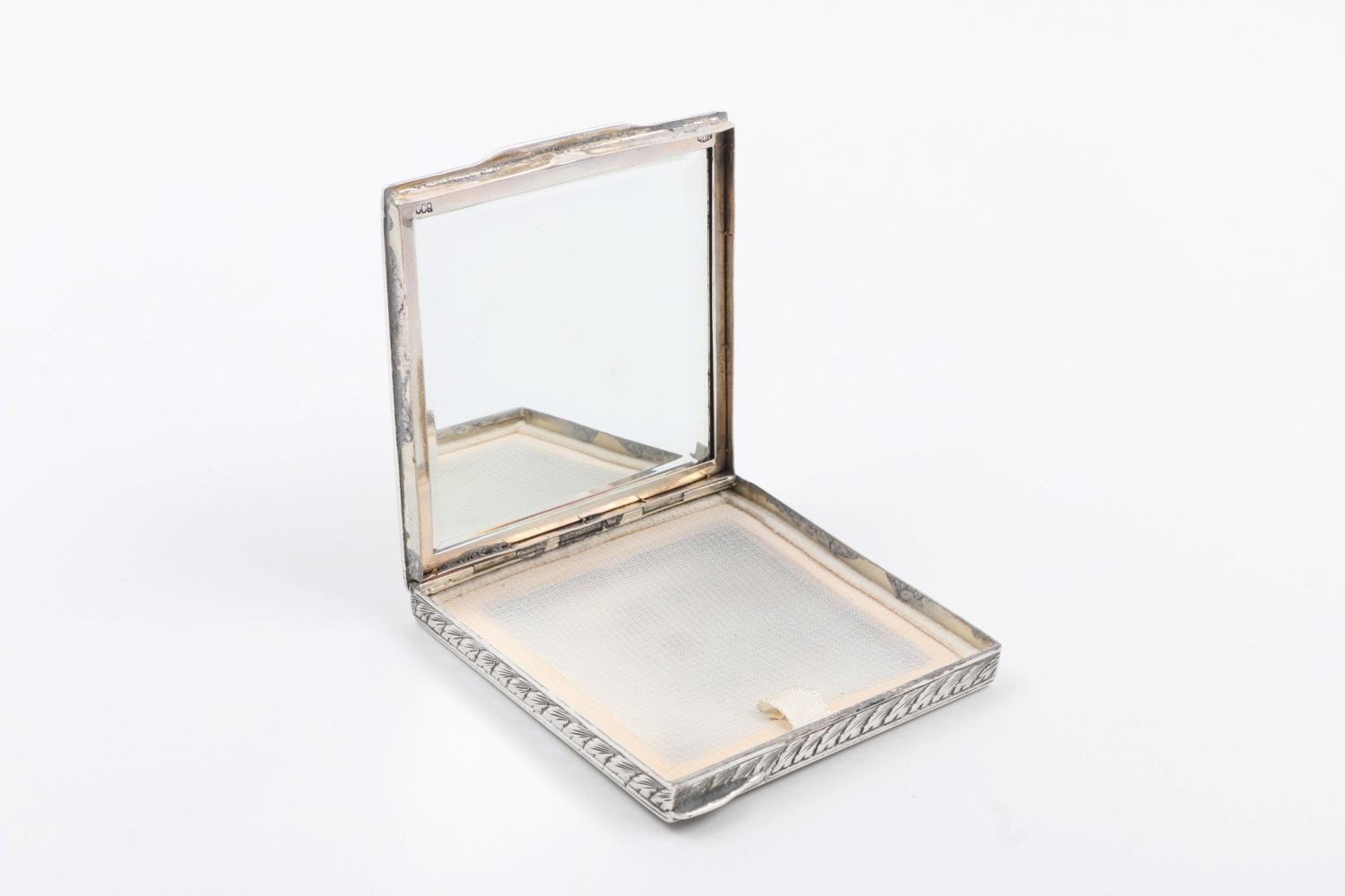 Italian Hand Painted 800 Silver Compact | Everything But The House