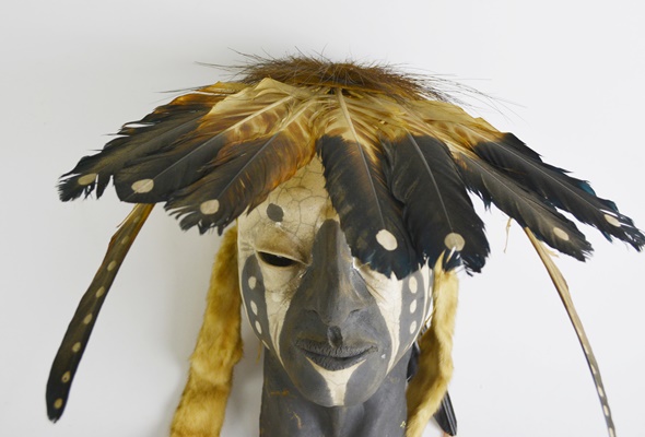 Austin Real Rider Native American Raku Clay Mask | EBTH