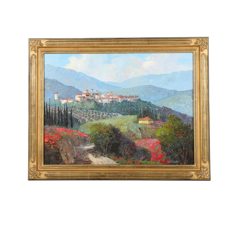 Kent R. Wallis Oil Painting on Canvas "Brilliant Italy" | EBTH