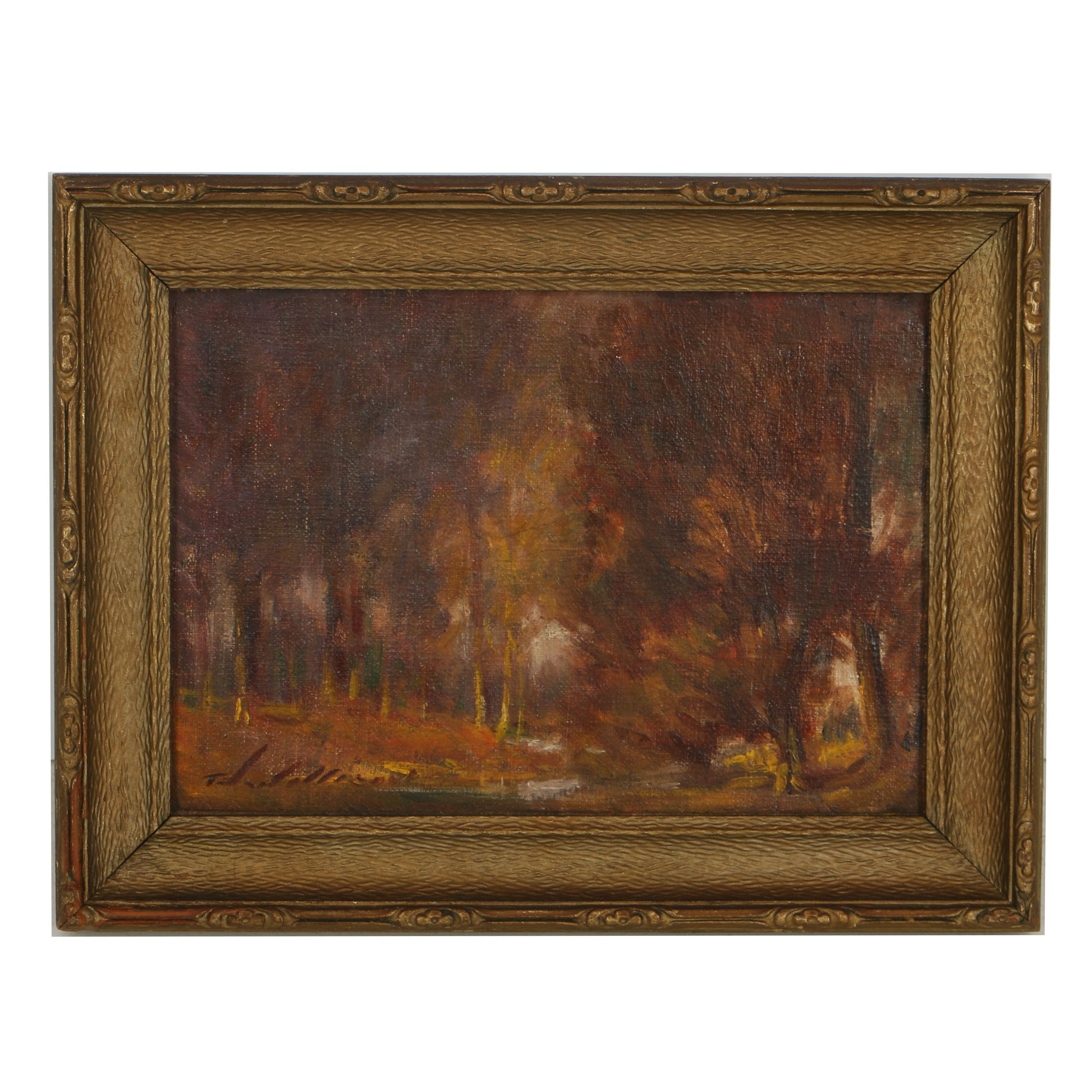 Oil Painting on Canvas Board by Ohio Artist T.J. Willison (1864-1940 ...