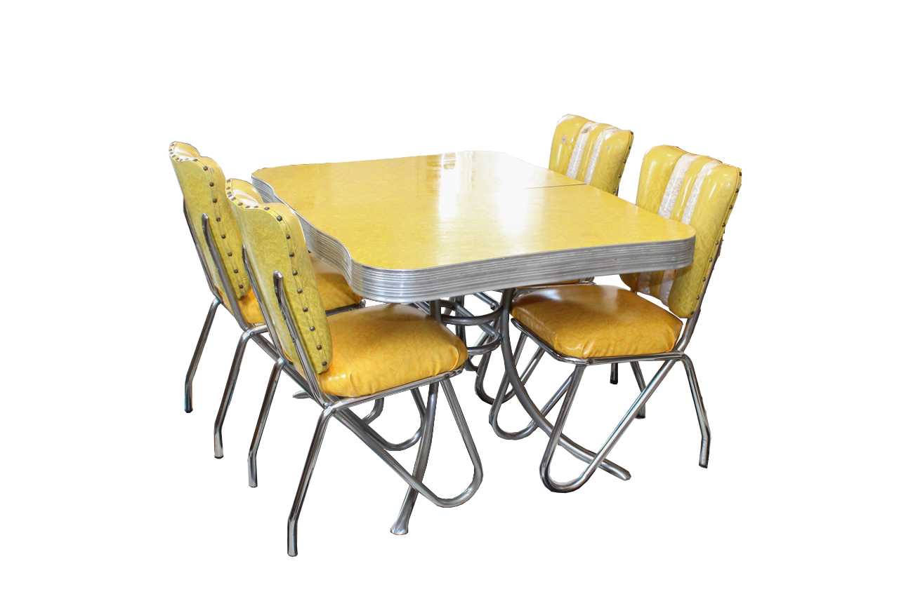 Vintage Mid-Century Yellow Dining Set | EBTH